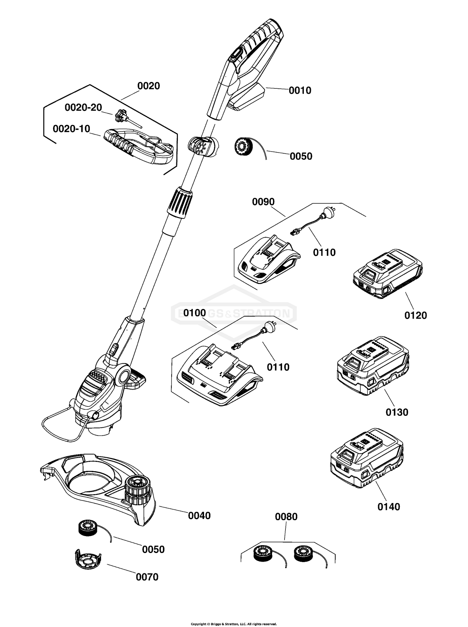 Snapper 1697481-00 - SNAPPER 18V LINE TRIMMER, CONSOLE Parts Diagrams