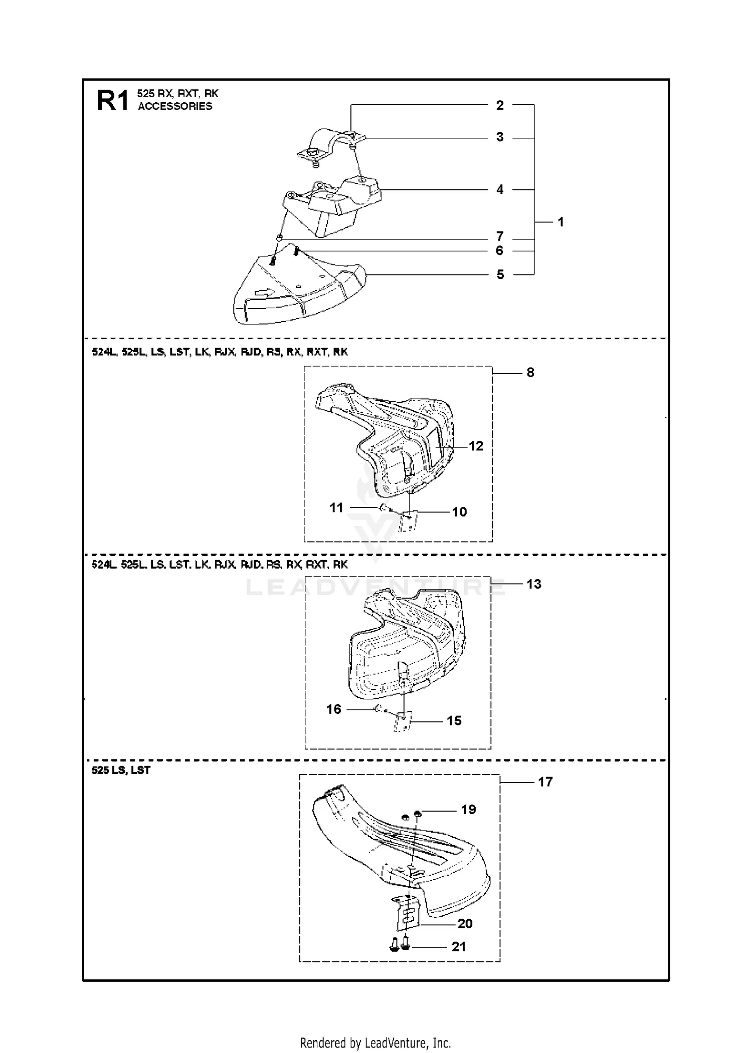 Husqvarna 525 LS Parts Diagrams