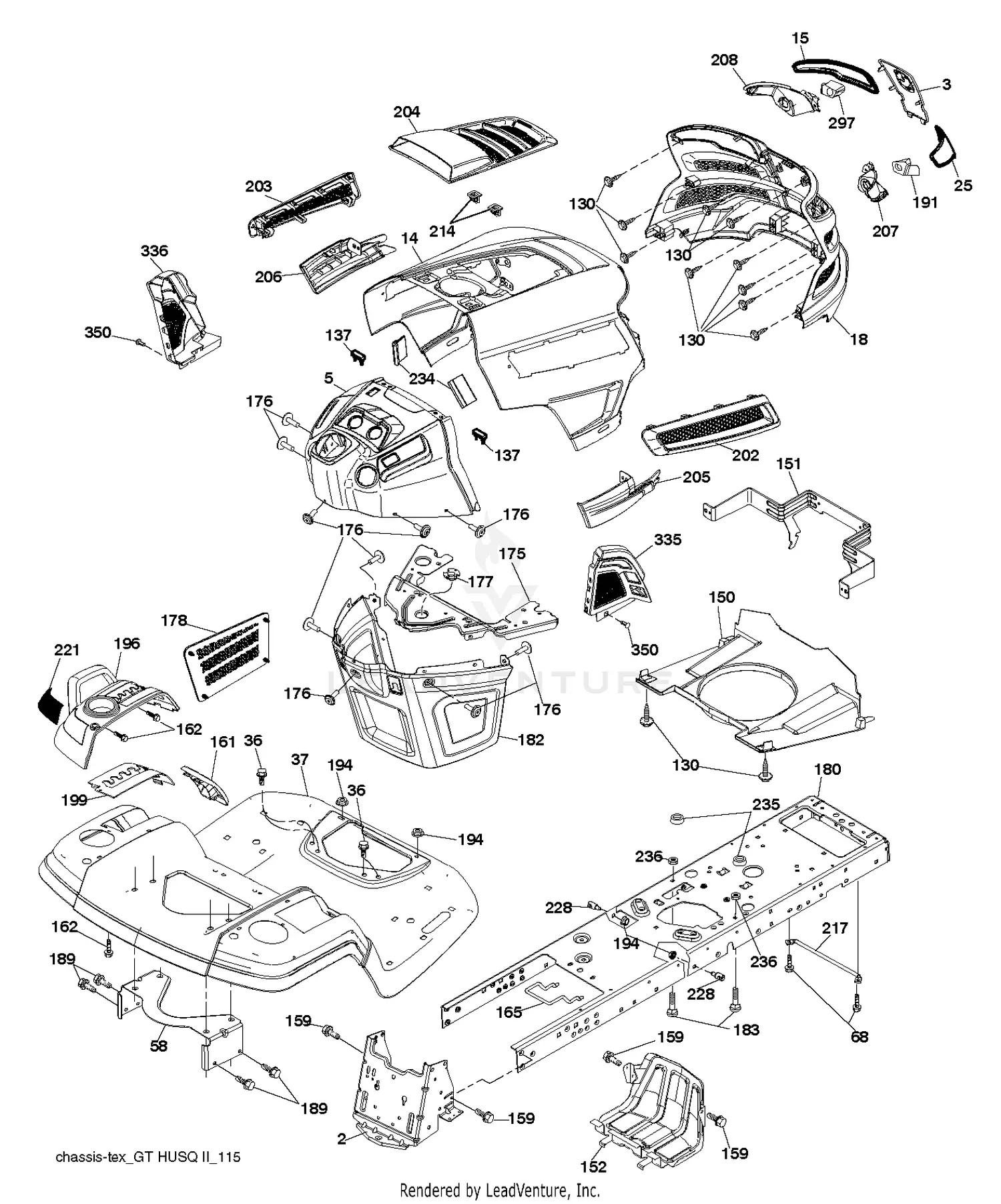 Husqvarna GTH26V52 LS - 96043013000 (2010 - 11) Parts Diagrams