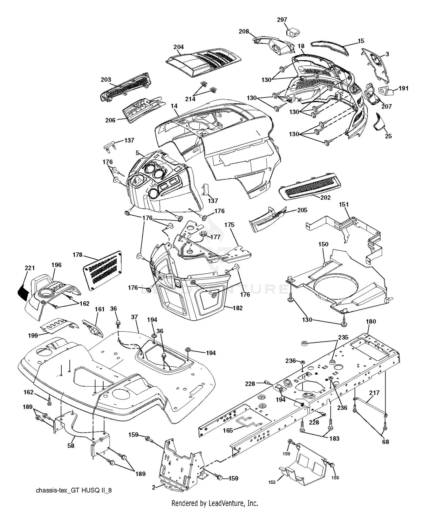 Husqvarna GTH27V48LS - 96043011700 (2010-10) Parts Diagrams