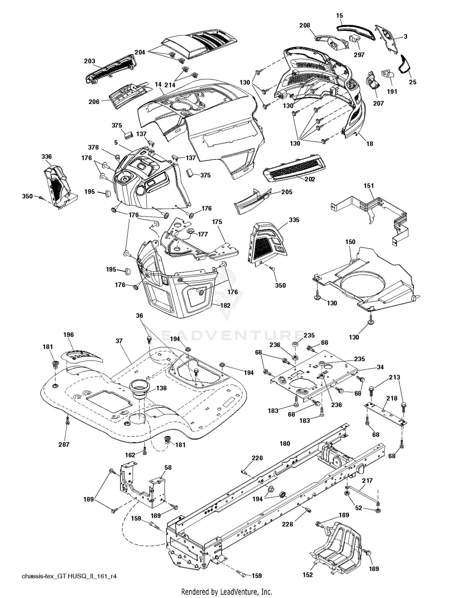 Husqvarna YTA22V46 - 96045005100 (2015-07) Parts Diagrams