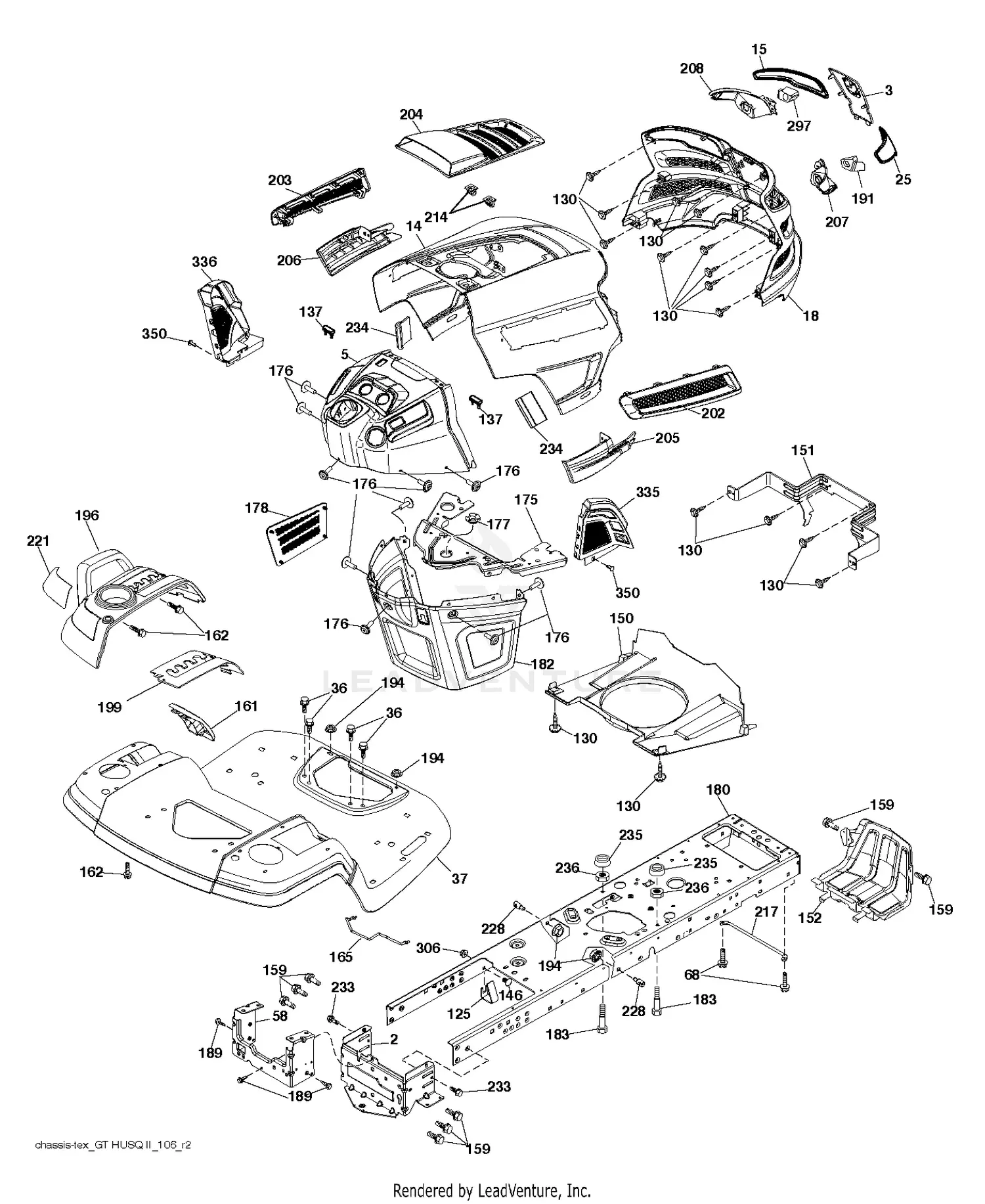 Husqvarna YTH24V48 LS - 96048001402 (2012-08) Parts Diagrams