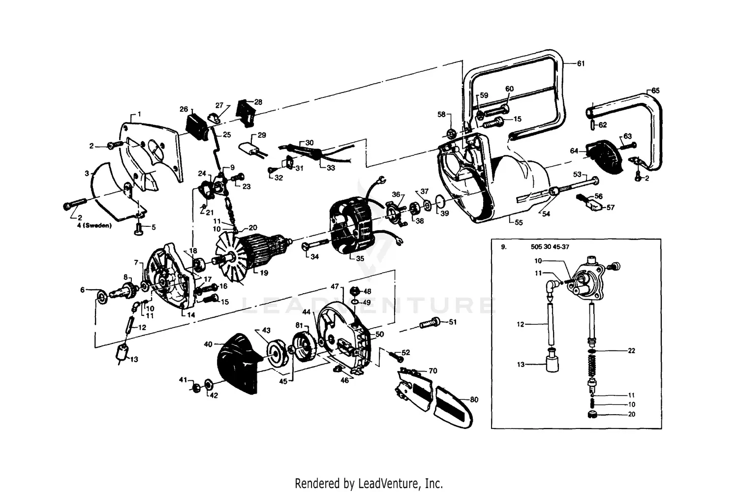 Husqvarna Husky EI (1980-01) Parts Diagrams