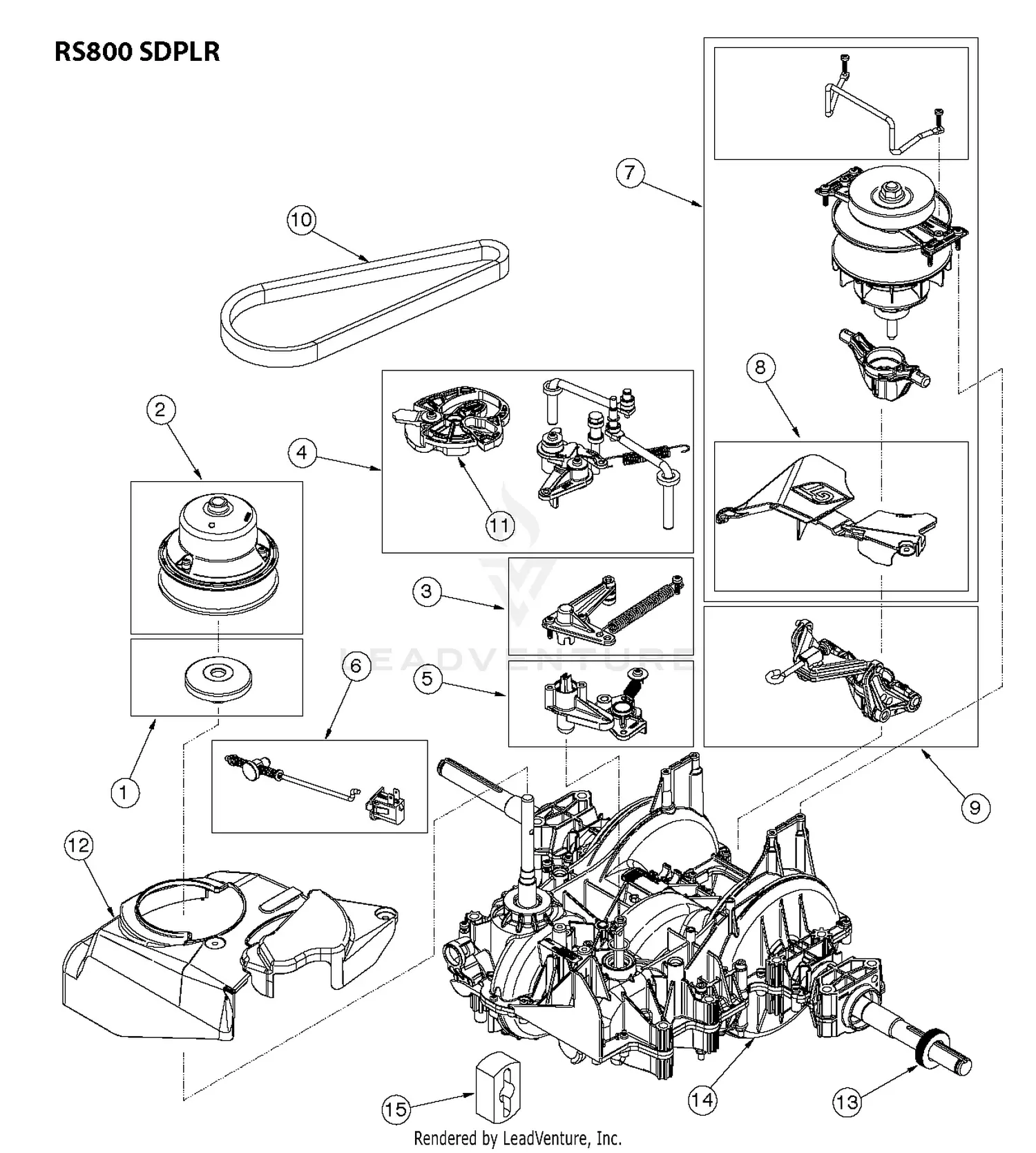 Husqvarna GENERAL TRANSMISSIONS Parts Diagrams