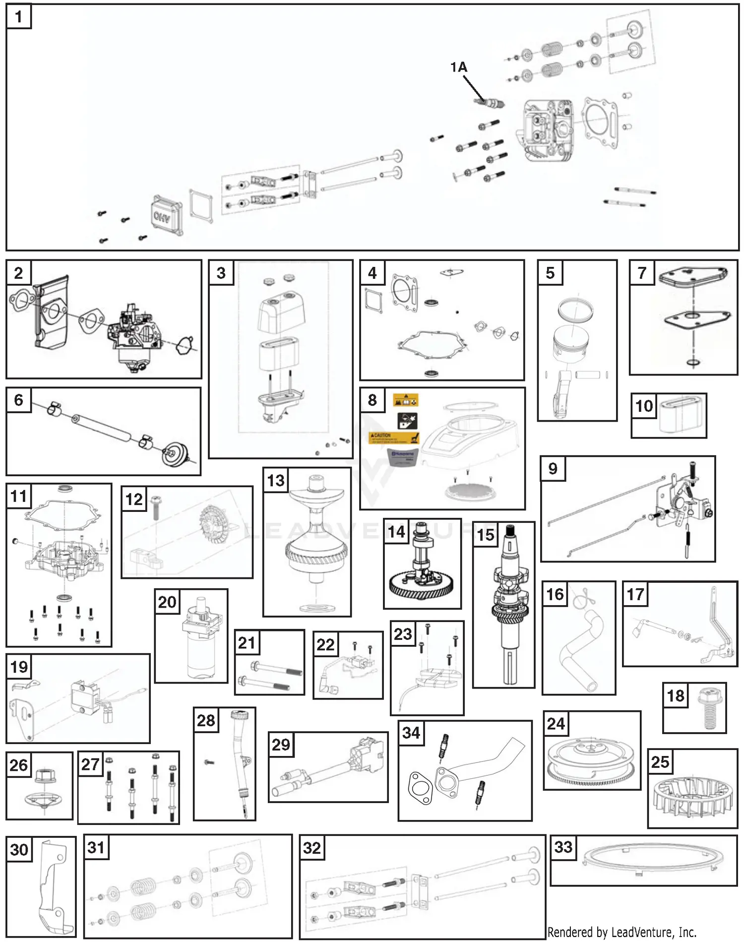 Husqvarna LONCIN ENGINES Parts Diagrams