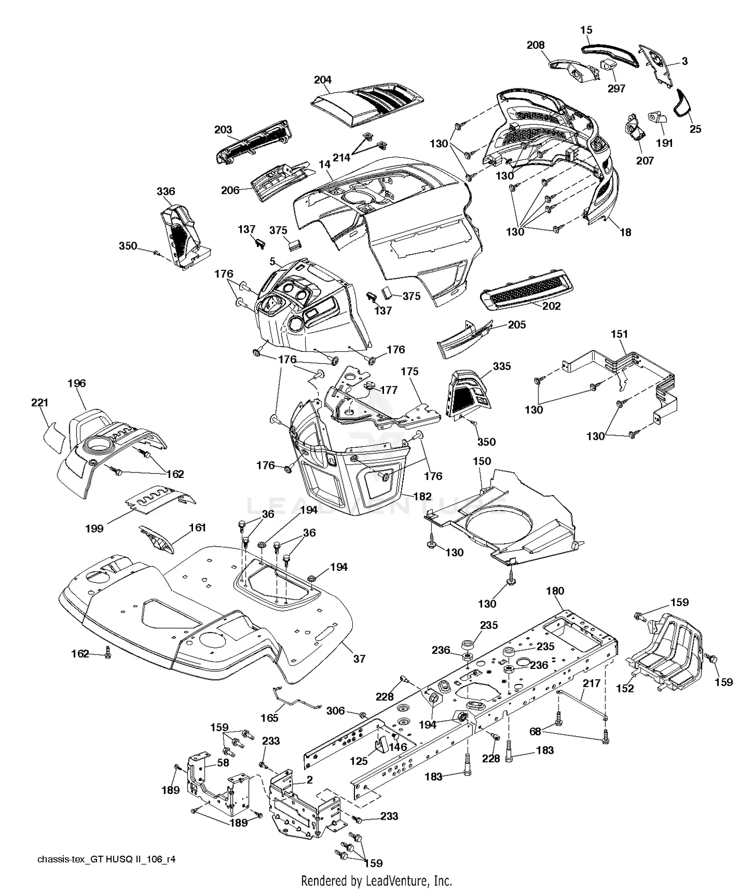 Husqvarna YT48DXLS - 96048009700 (2016-07) Parts Diagrams
