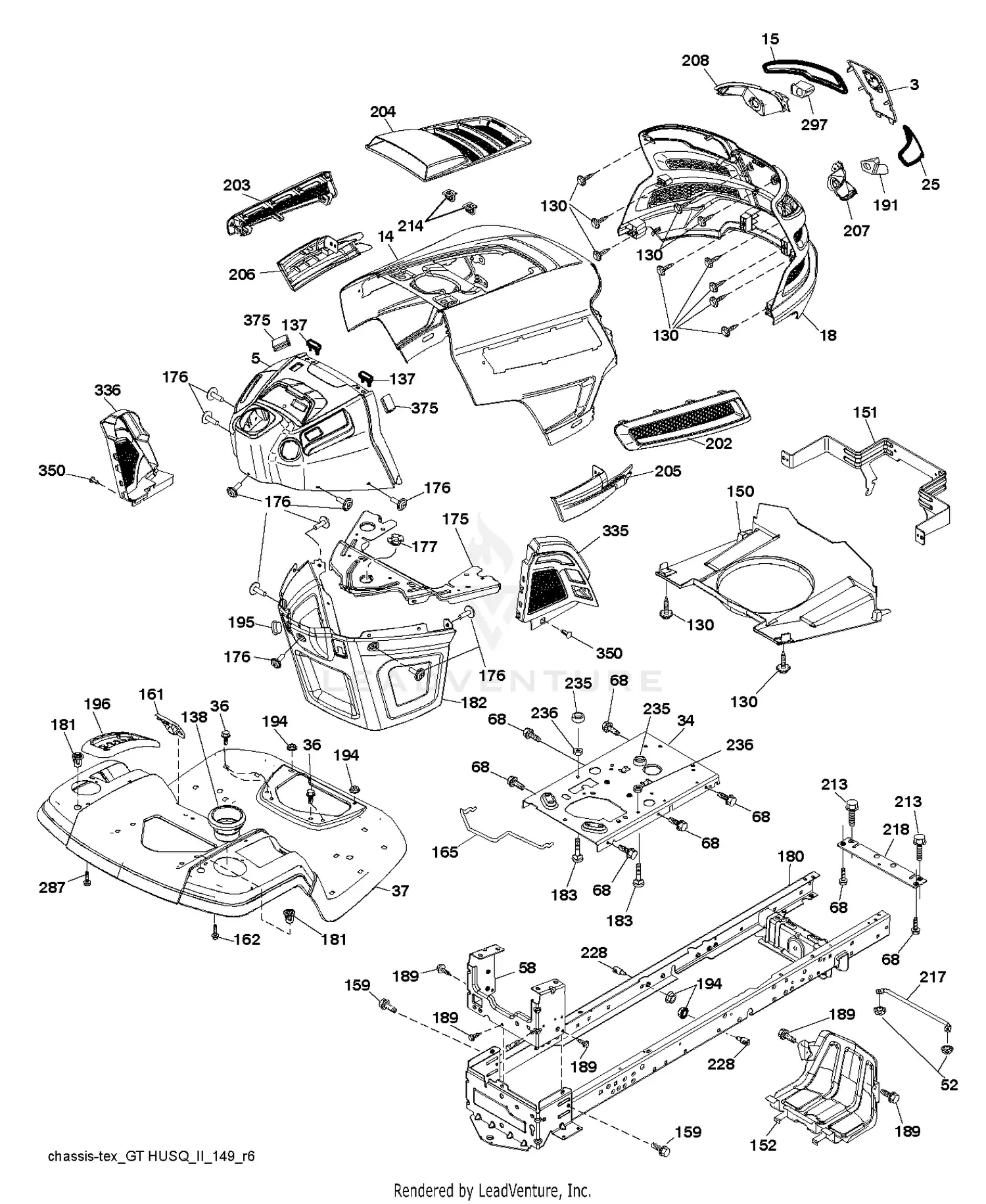 Husqvarna YTA18542 Parts Diagrams