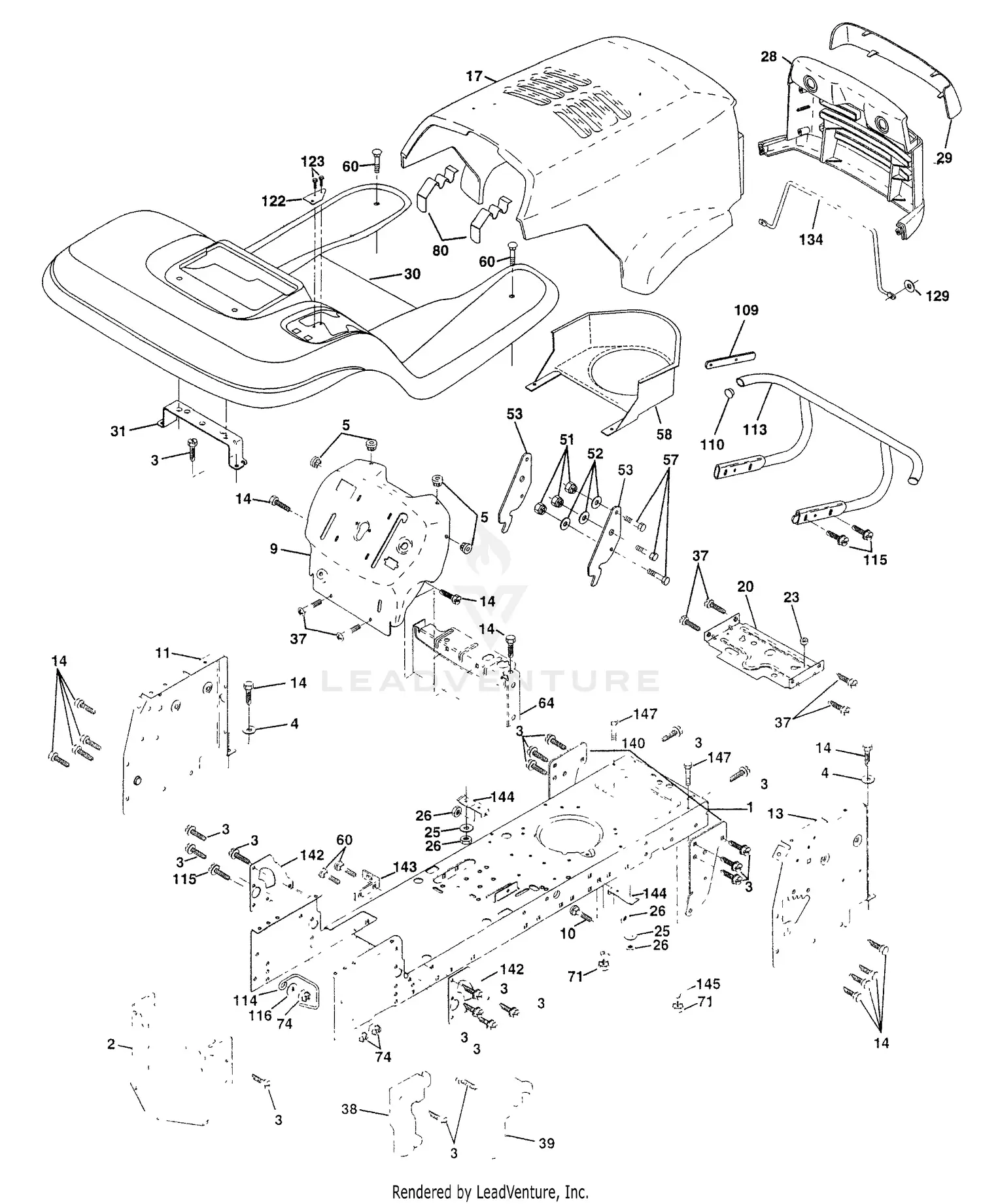 Husqvarna YTH 180 (HCYTH180C) (954140010) (1997-01) Parts Diagrams
