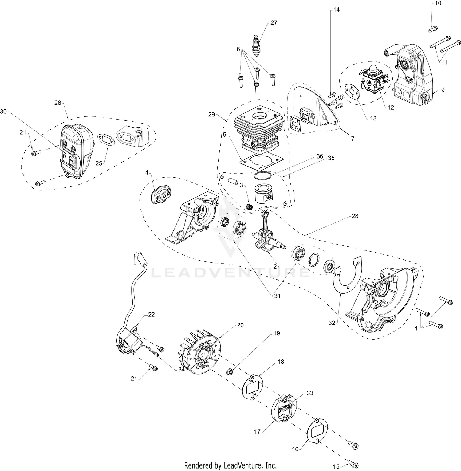 Husqvarna 329 L Parts Diagrams