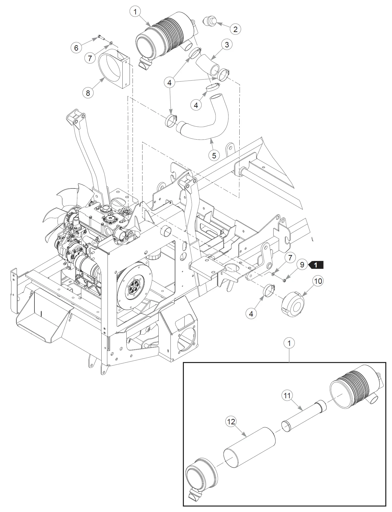 Hustler 54" DIESEL Z SHIBAURA (25HP) GRAMMER SUSPENSION SEAT Parts Diagrams