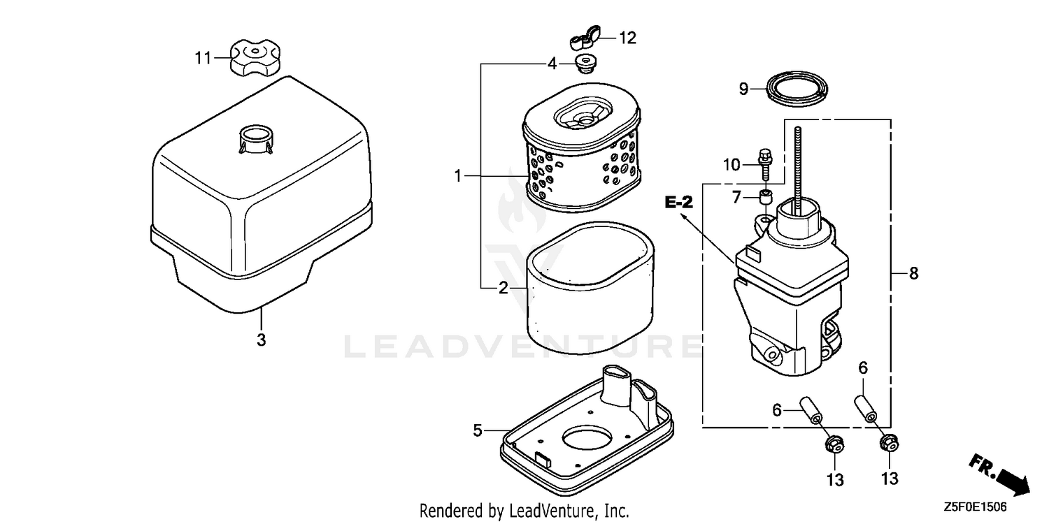 Honda GX240U2 QA2 ENGINE, JPN, VIN# GCBPK-1000001 Parts Diagrams