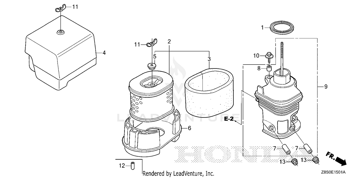 Honda GX240UT1 QA2 ENGINE, THA, VIN# GCATT-1000001 TO GCATT-9999999 ...
