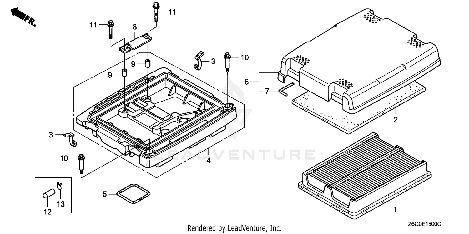 Honda GX670R BXF ENGINE, JPN, VIN# GCASK-1000001 Parts Diagrams