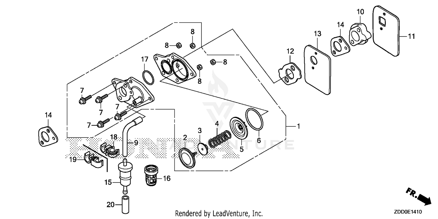 Honda GX100RT KRGA/A ENGINE, THA, VIN# GCCCT-2000001 Parts Diagrams