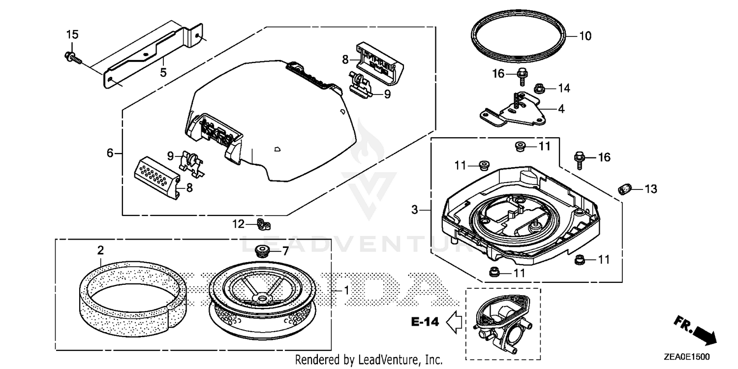 Honda GX800IRHX VXE2 ENGINE, CHN, VIN# GCAVH-1000001 Parts Diagrams