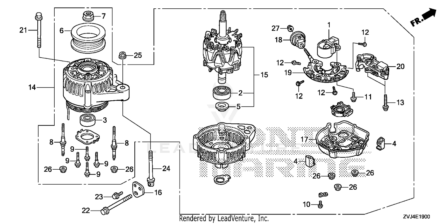 Honda BF225DK1 XCRA MARINE ENGINE, JPN, VIN# BBPJ-8100001 Parts Diagrams