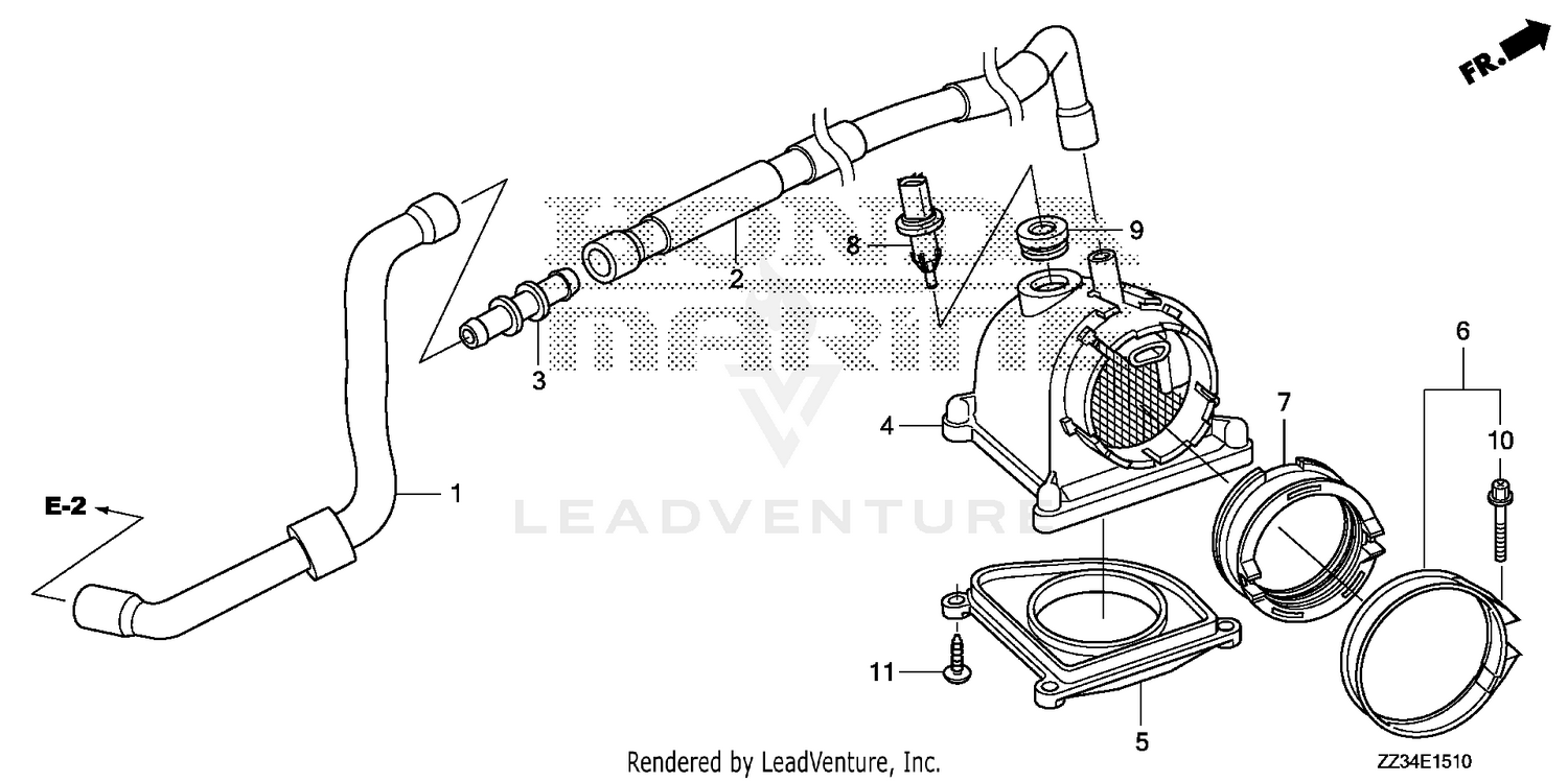Honda BF60A LRTA MARINE ENGINE, JPN, VIN# BBFJ-1000001 Parts Diagrams