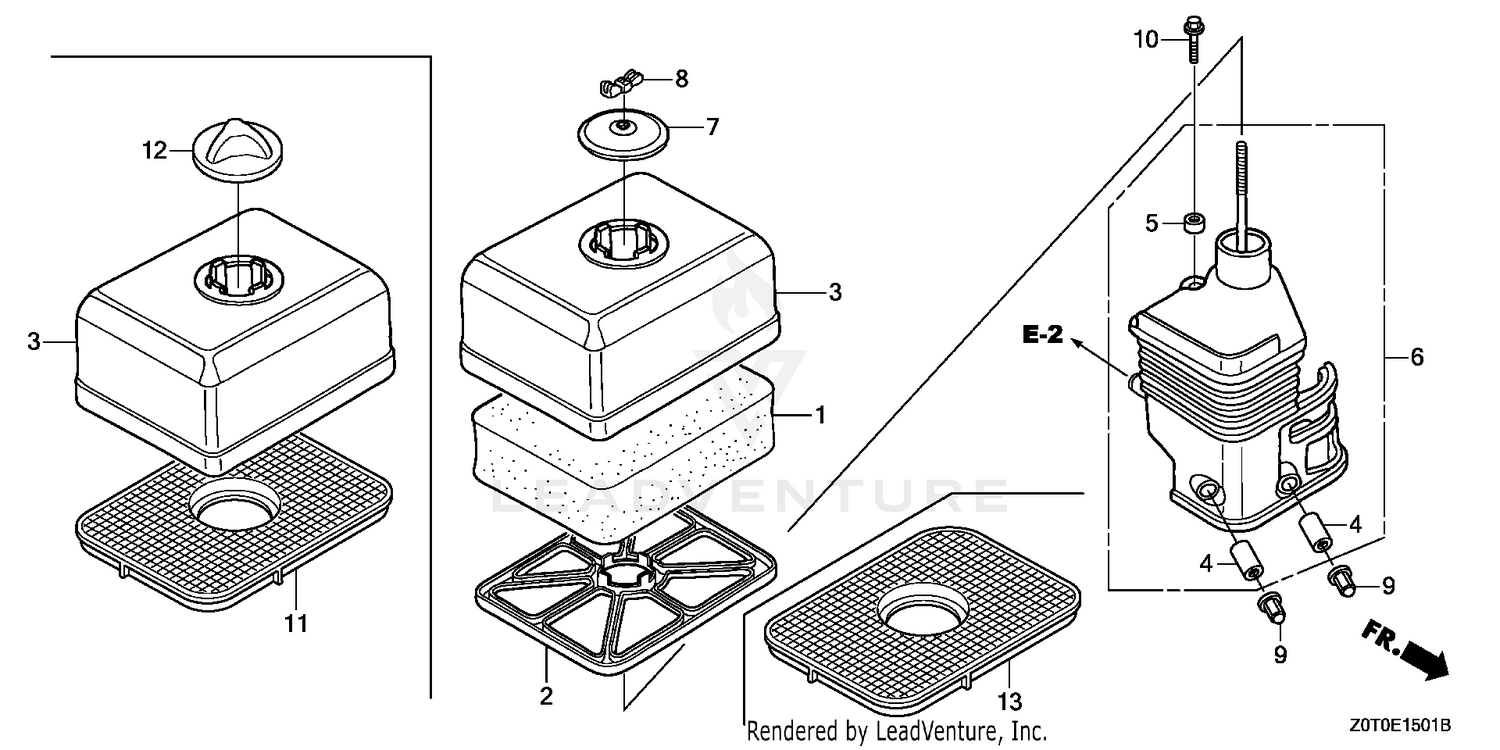 Honda GX160T2 LDW ENGINE, THA, VIN# GCBRT-1000001 Parts Diagrams