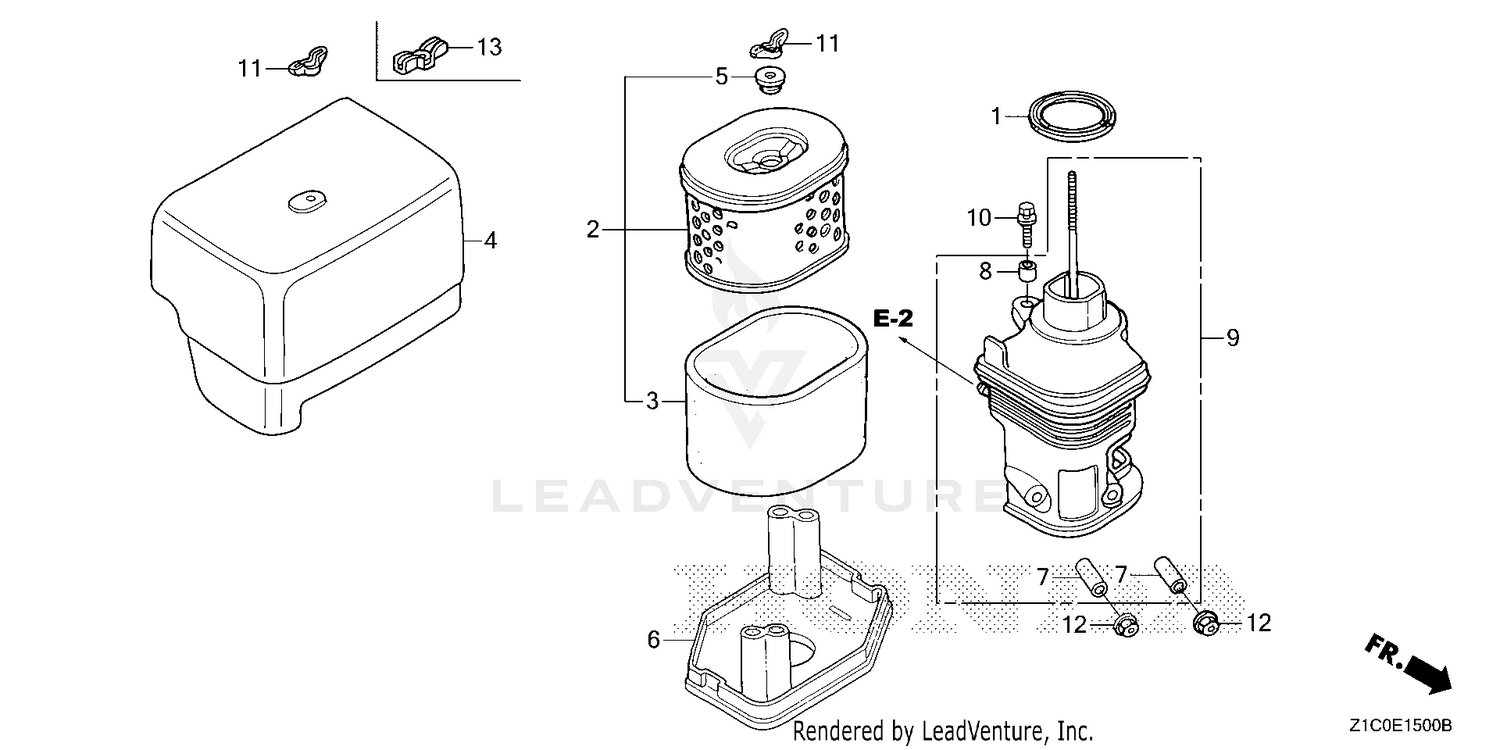 Honda GX390T1 QA2 ENGINE, THA, VIN# GCAET-1000001 TO GCAET-9999999 ...