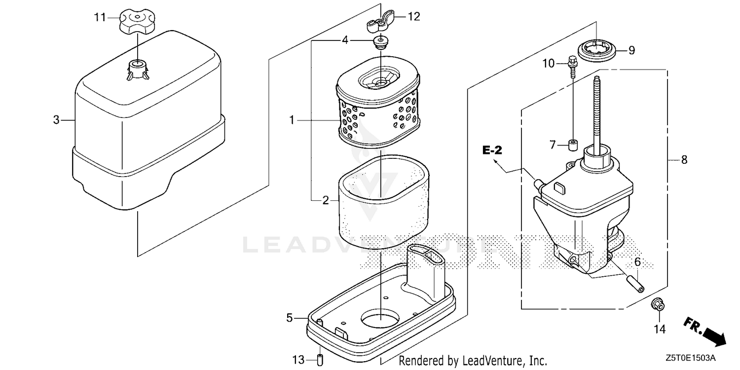 Honda GX390UT2X VXE2 ENGINE, THA, VIN# GCBCT-3485997 Parts Diagrams