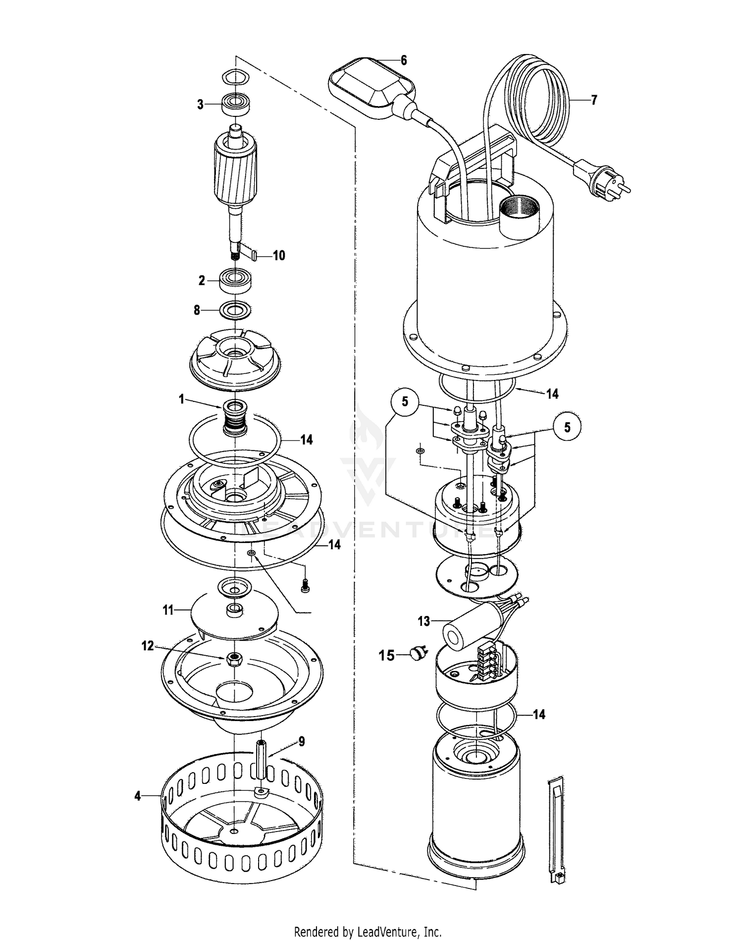 Honda WSP73 AA WATER PUMP, USA, VIN# WS73A-6000001 Parts Diagrams