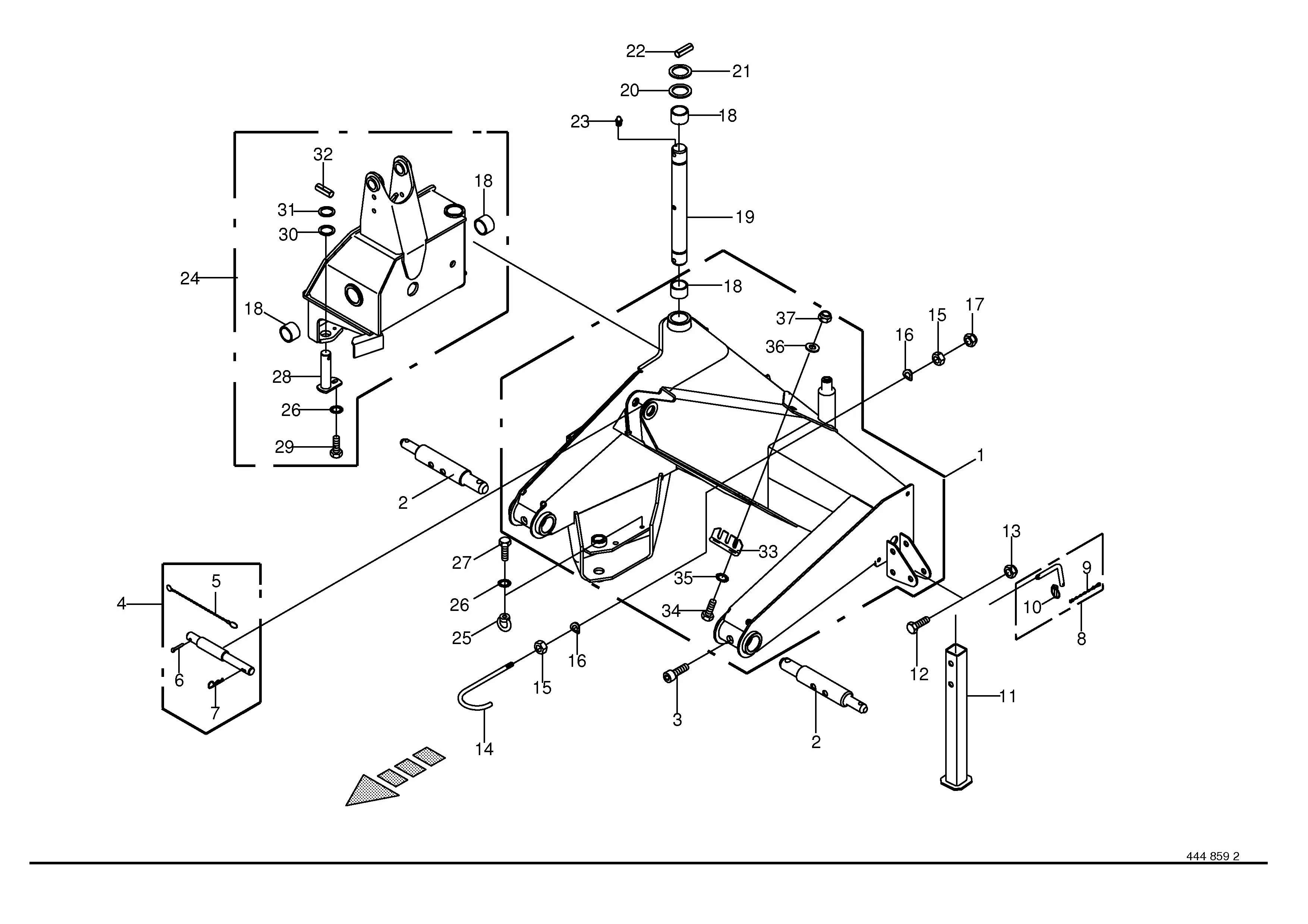 Krone EasyCut 360 / 400 S/N 784701 - 790000 Parts Diagrams