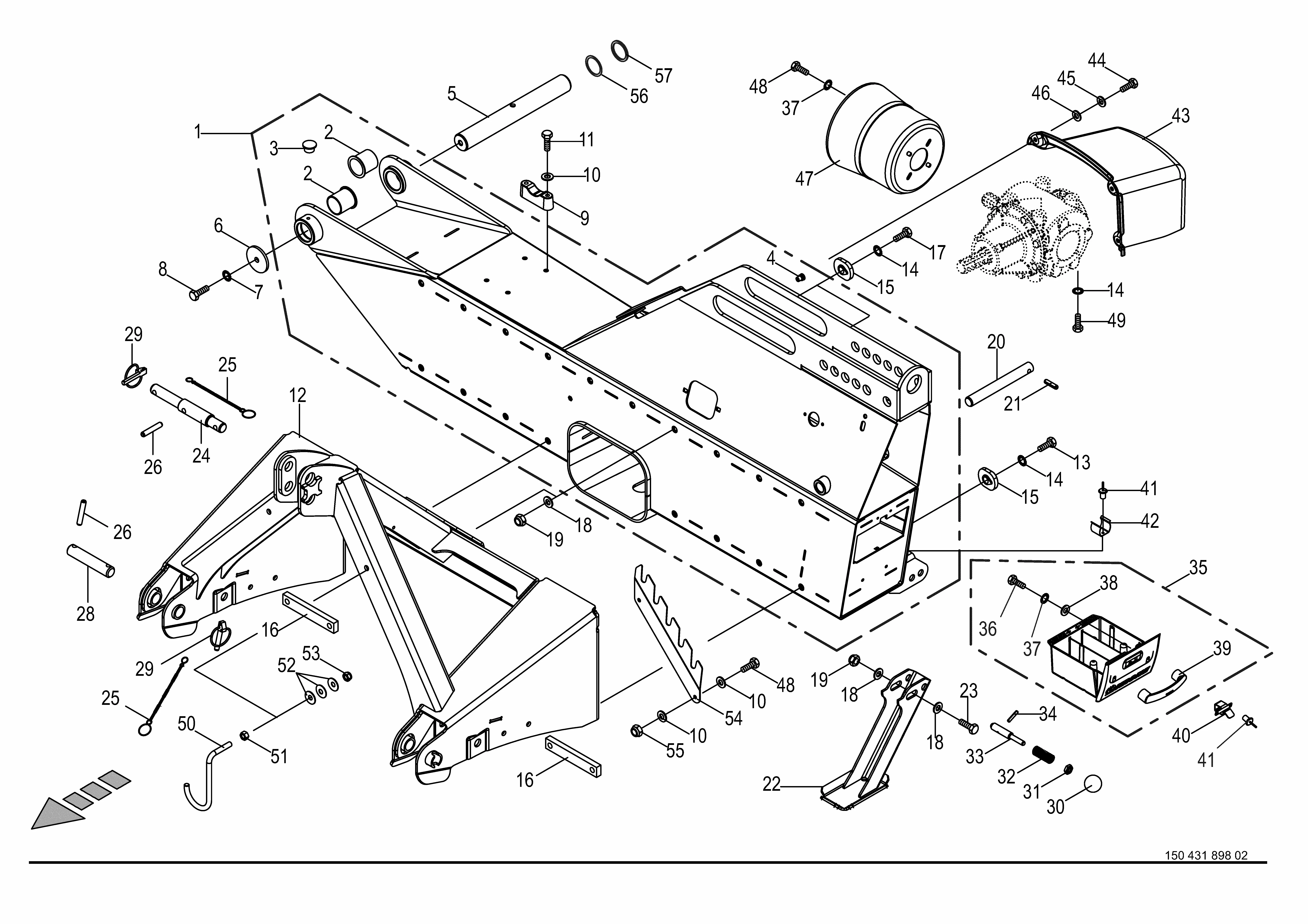 Krone EasyCut R 360 S/N 888001 - 930000 Parts Diagrams