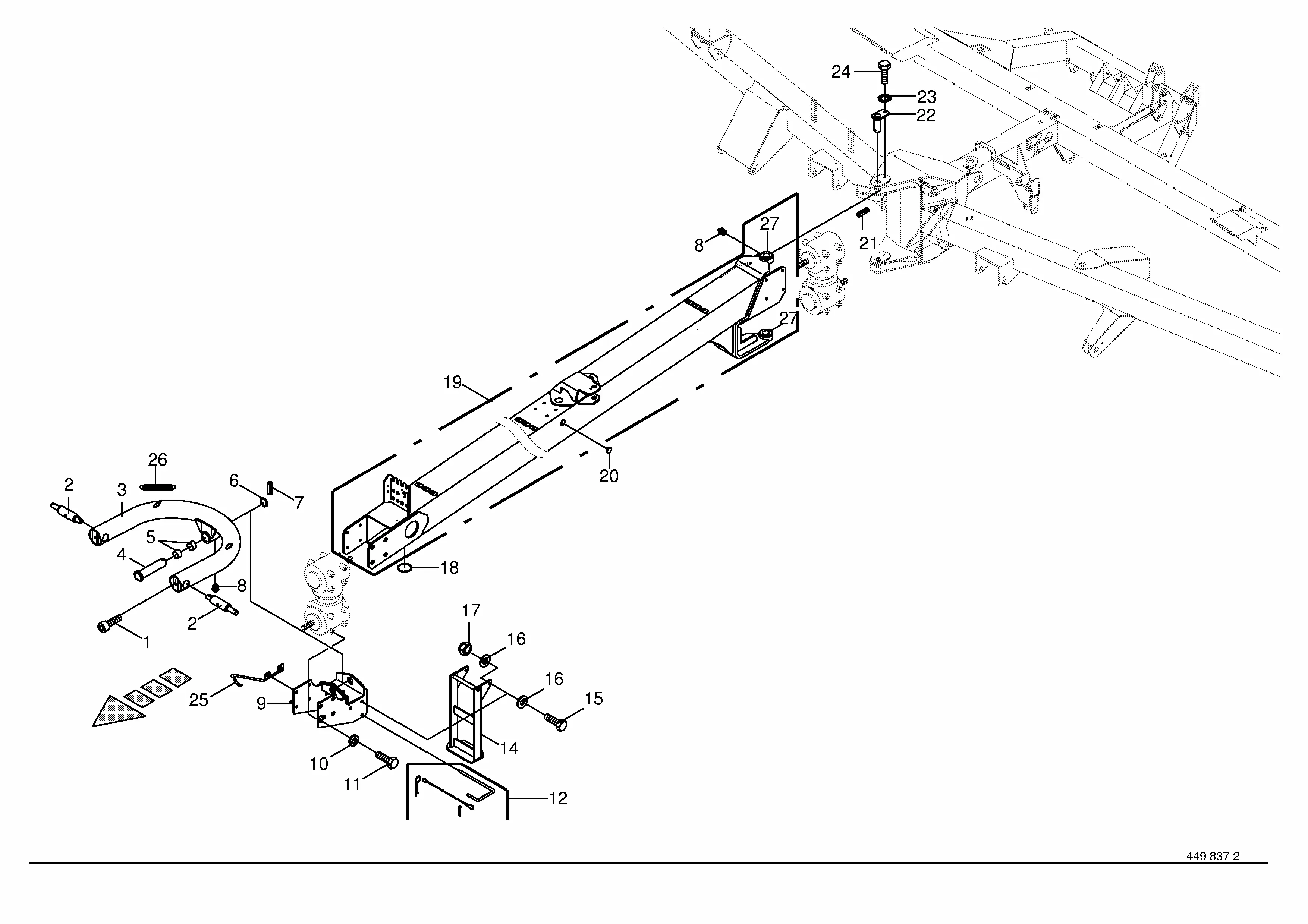 Krone EasyCut 6210 CV S/N 748001 - 816800 Parts Diagrams