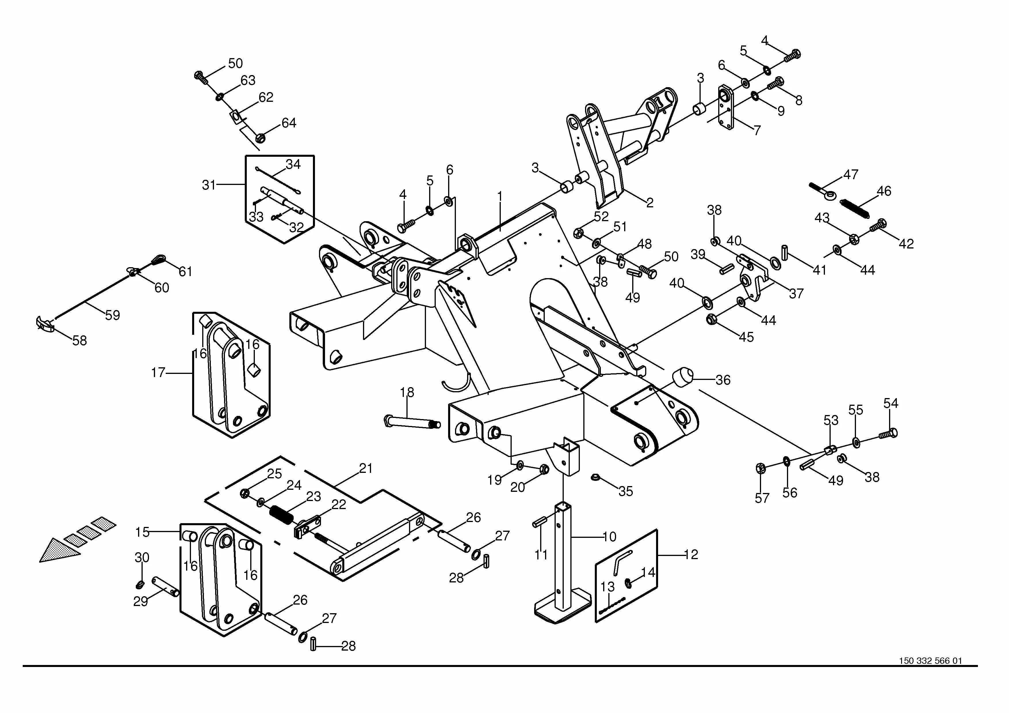 Krone EasyCut 7540 S/N 738990 - 790000 Parts Diagrams