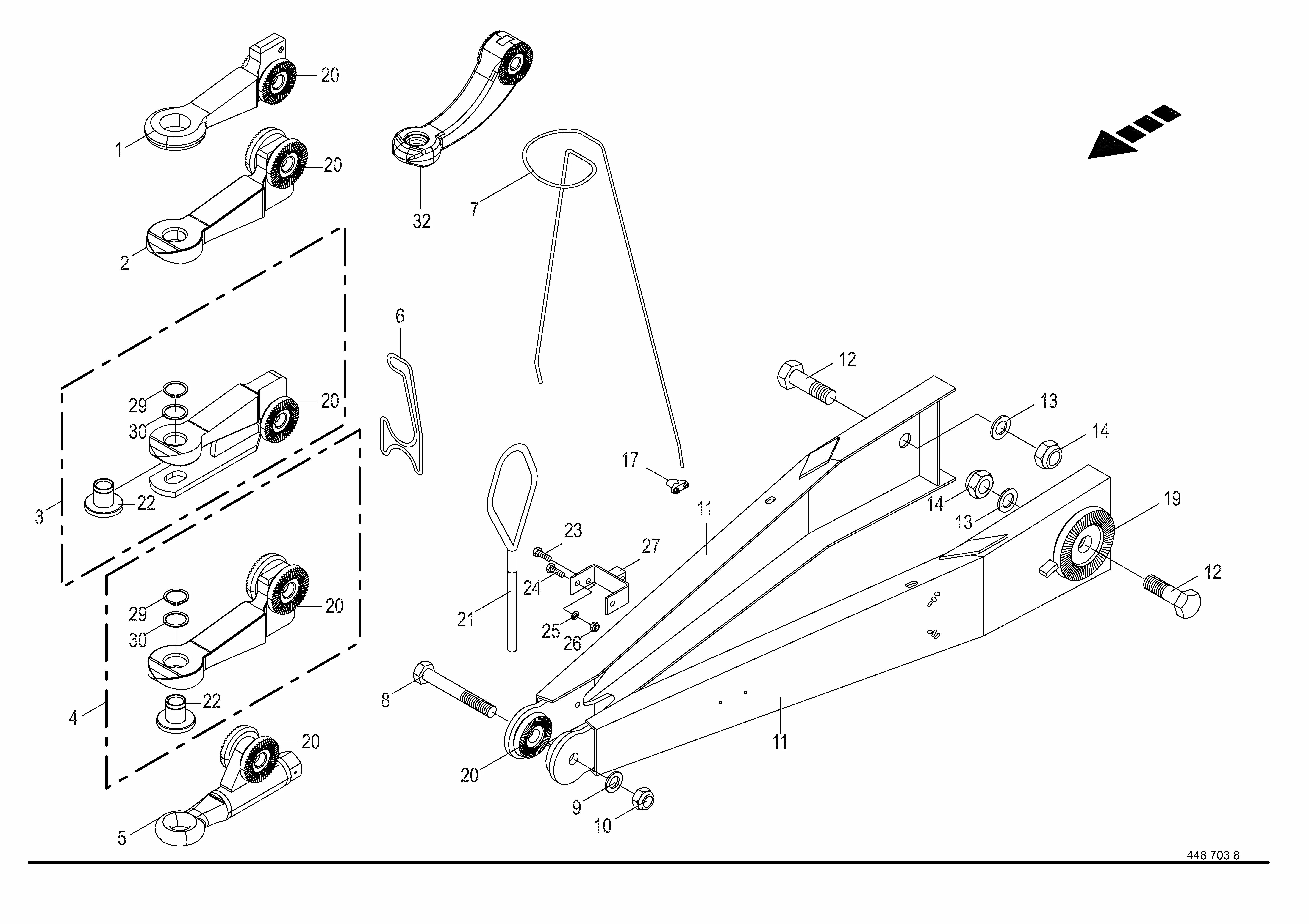 Krone Combi-Pack 1500 V S/N 706401 - 923000 Parts Diagrams