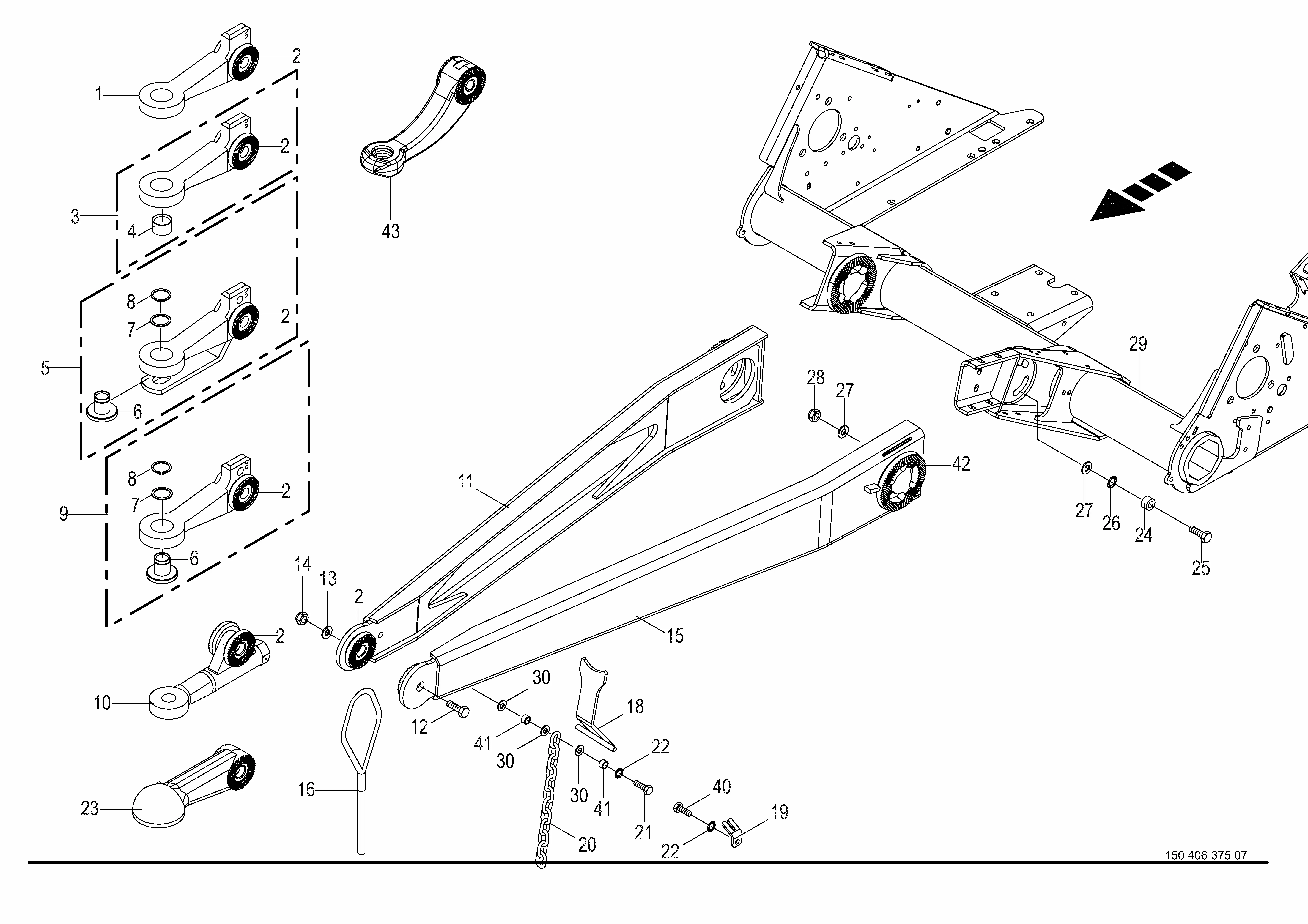Krone Comprima CV 150 XC Xt S/N 930001 - 951000 Parts Diagrams