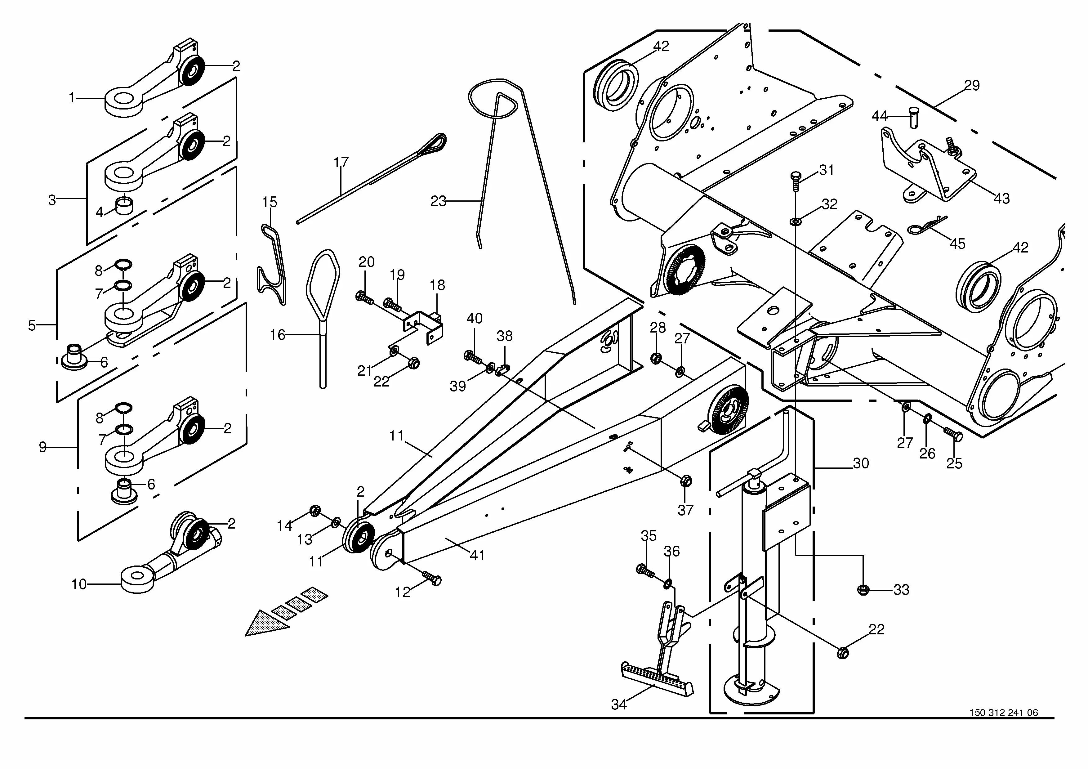 Krone Comprima CF 155 XC S/N 755001 - 778000 Parts Diagrams