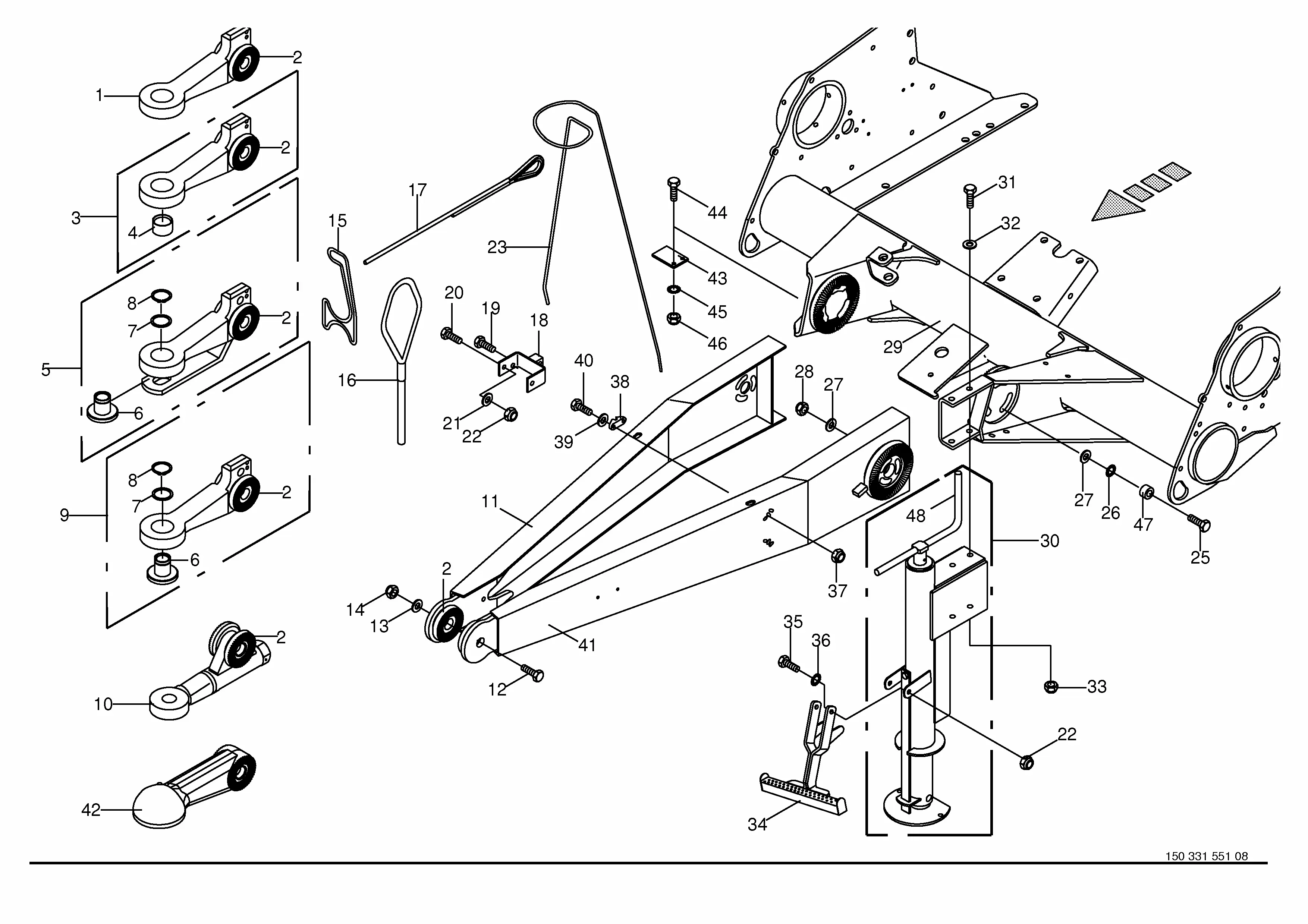 Krone Comprima CF 155 XC S/N 778001 - 812000 Parts Diagrams