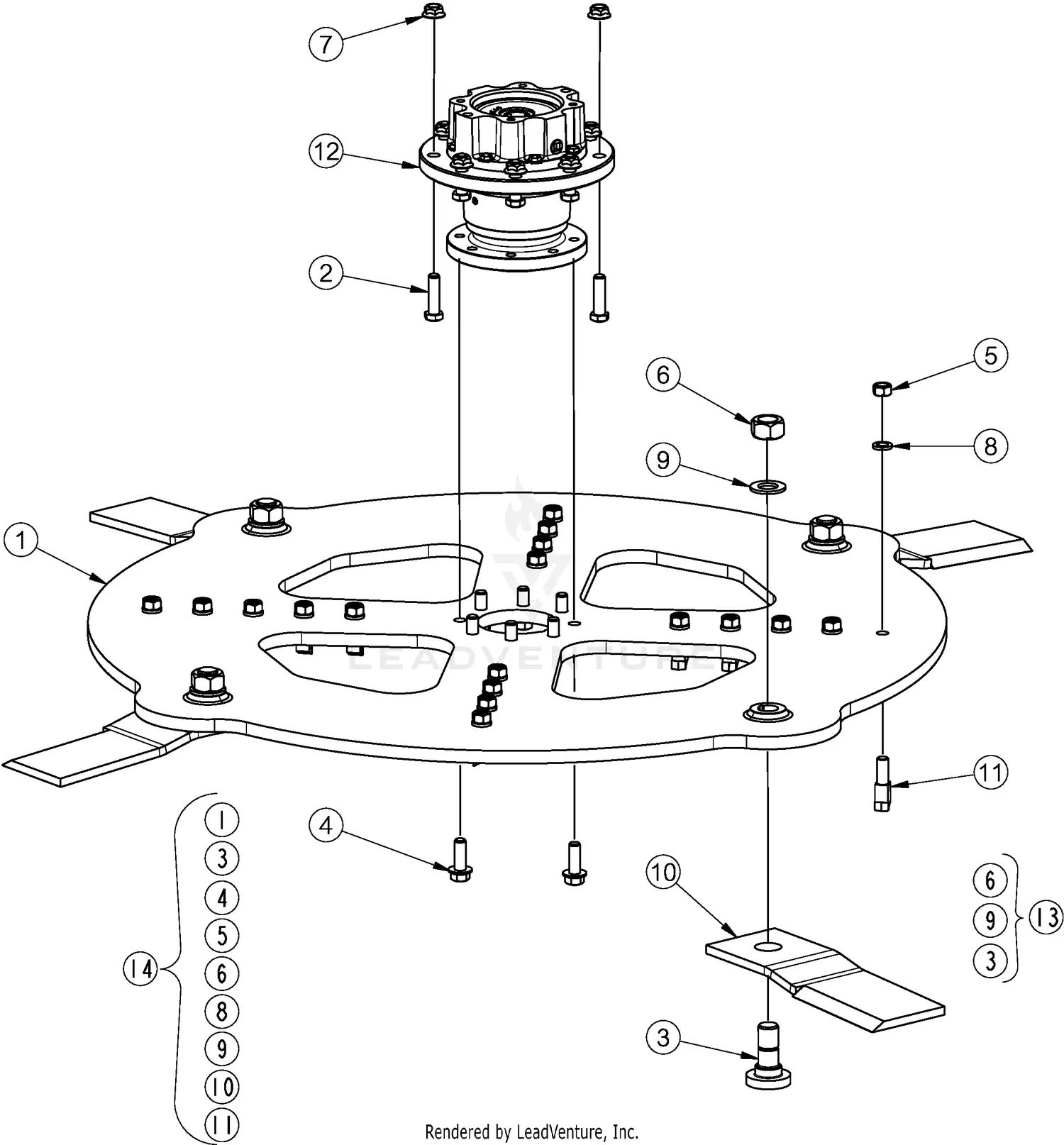 Land Pride AP-SC6072 Parts Diagrams