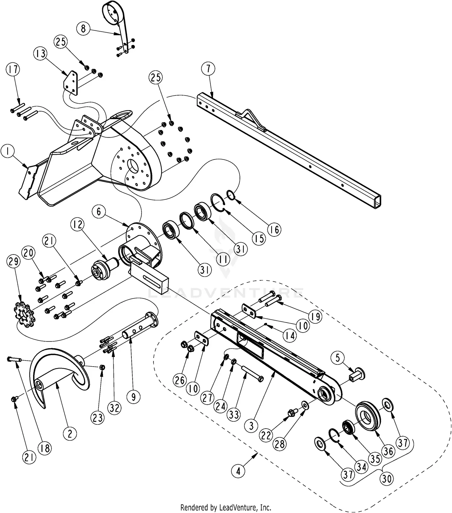 Land Pride AP-CTR1036 Parts Diagrams