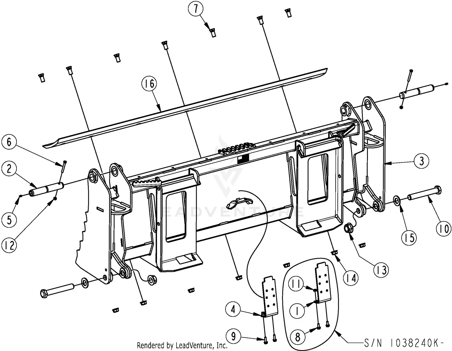 Land Pride AP-CB2580 Parts Diagrams