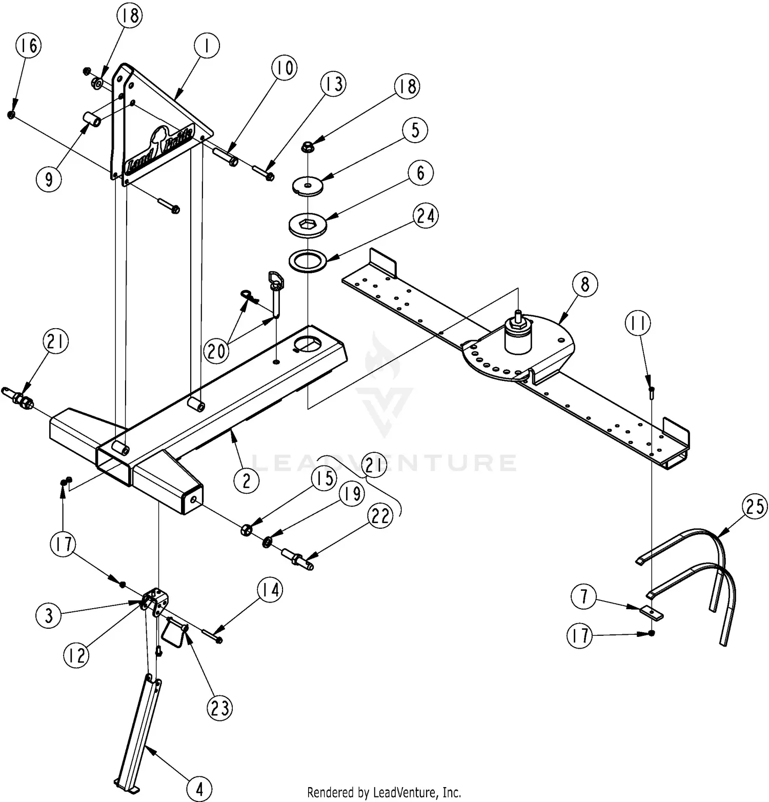 Land Pride LR1696 Parts Diagrams