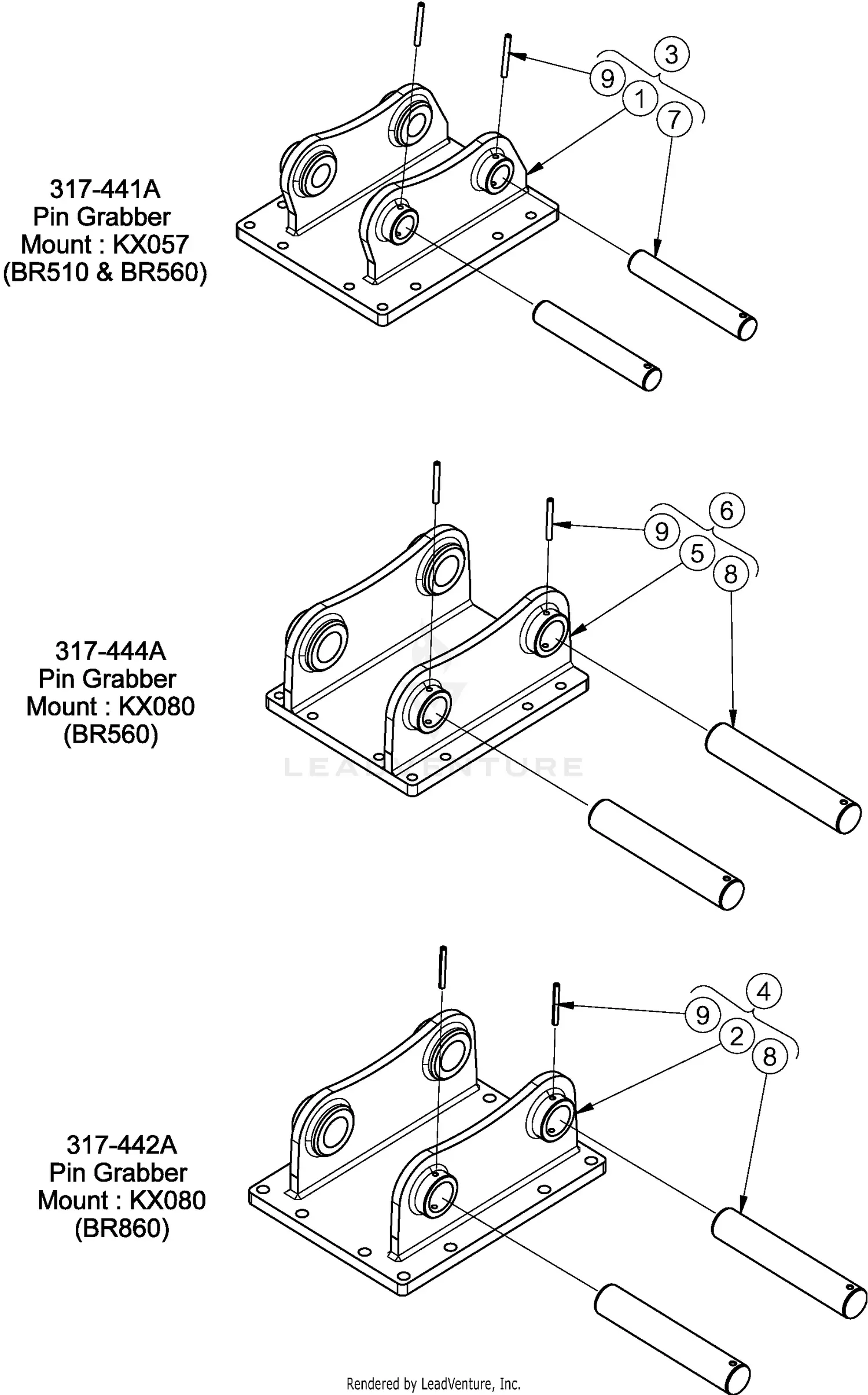 Land Pride AP-BR510 Parts Diagrams