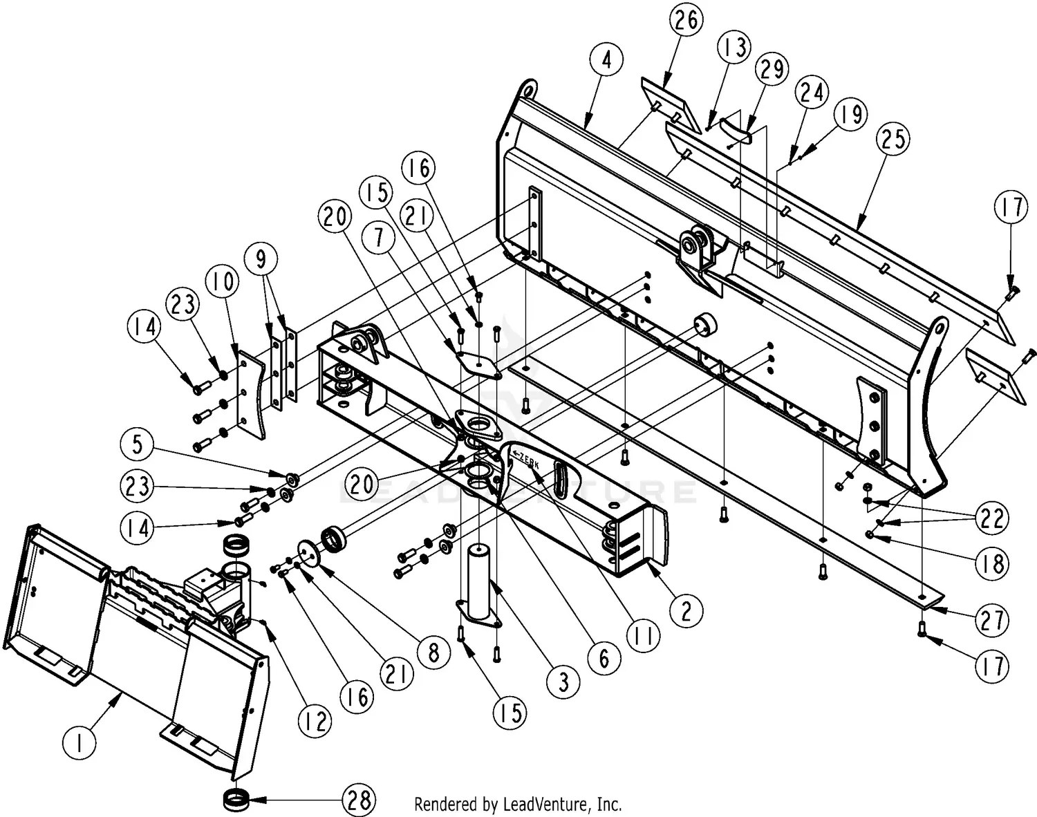 Land Pride AP-DZ3096 Parts Diagrams
