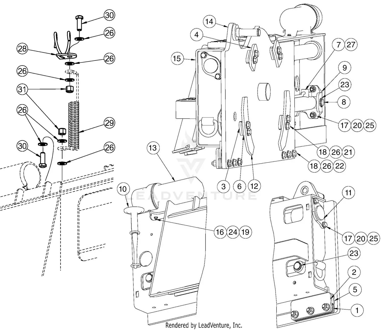 Land Pride AP-CP3040 Parts Diagrams