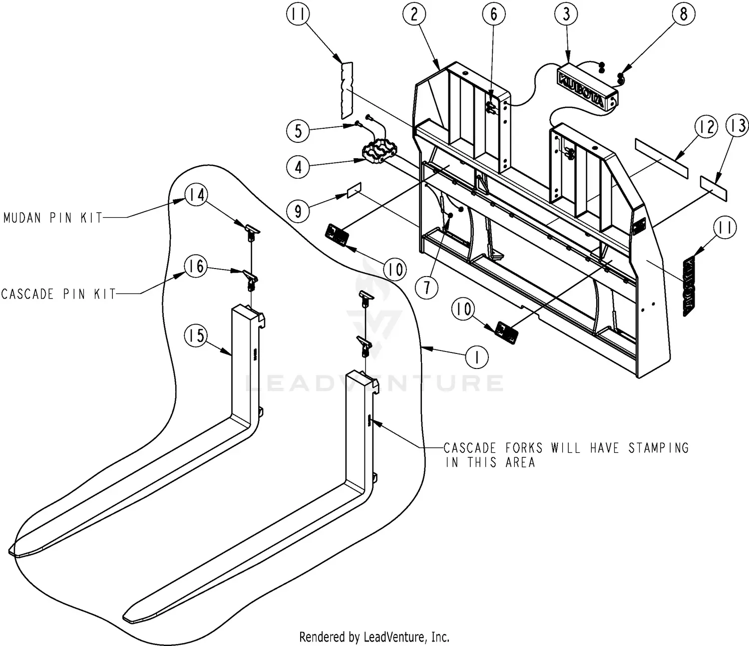 Land Pride AP-PFL4548 Parts Diagrams