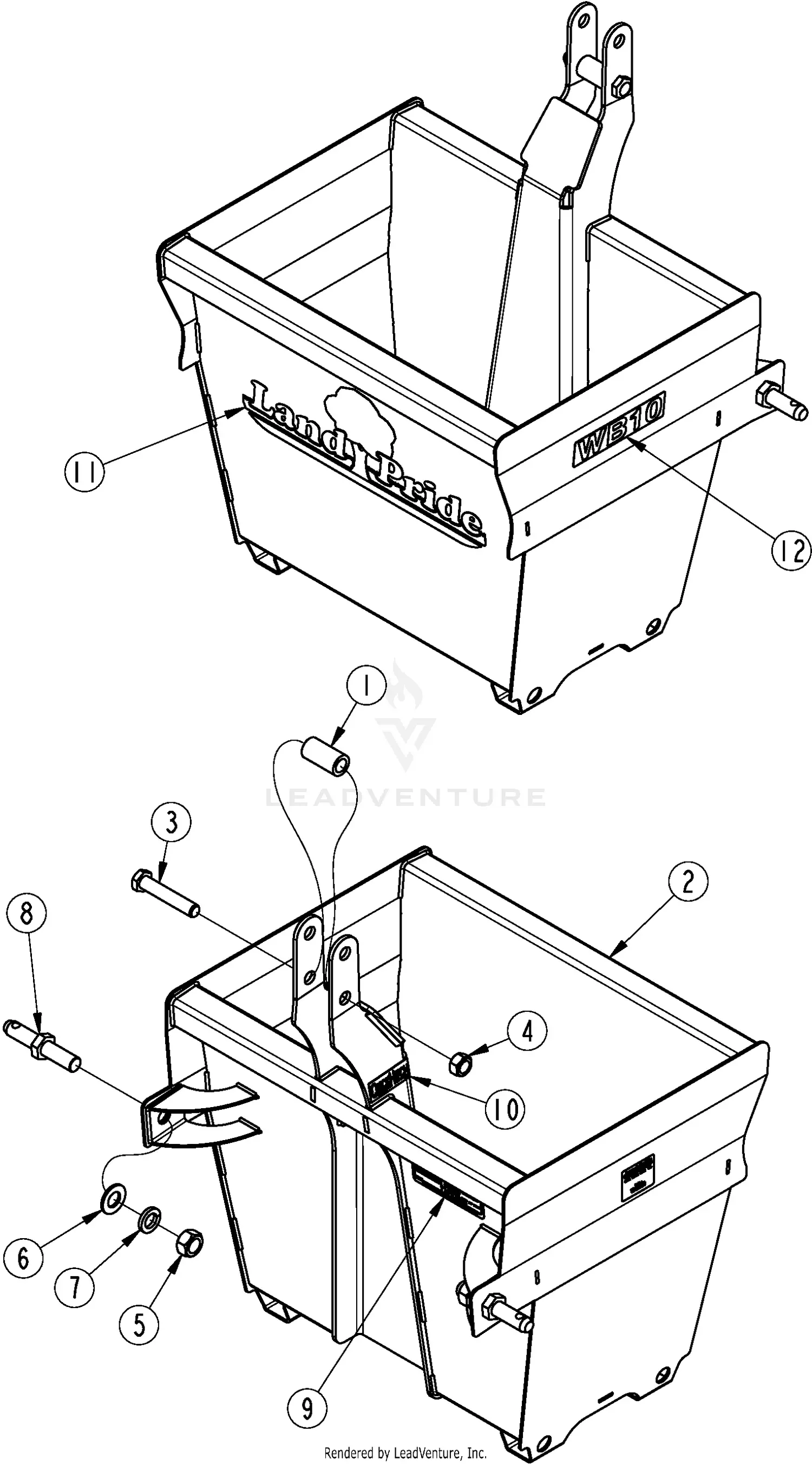 Land Pride WB15 Parts Diagrams