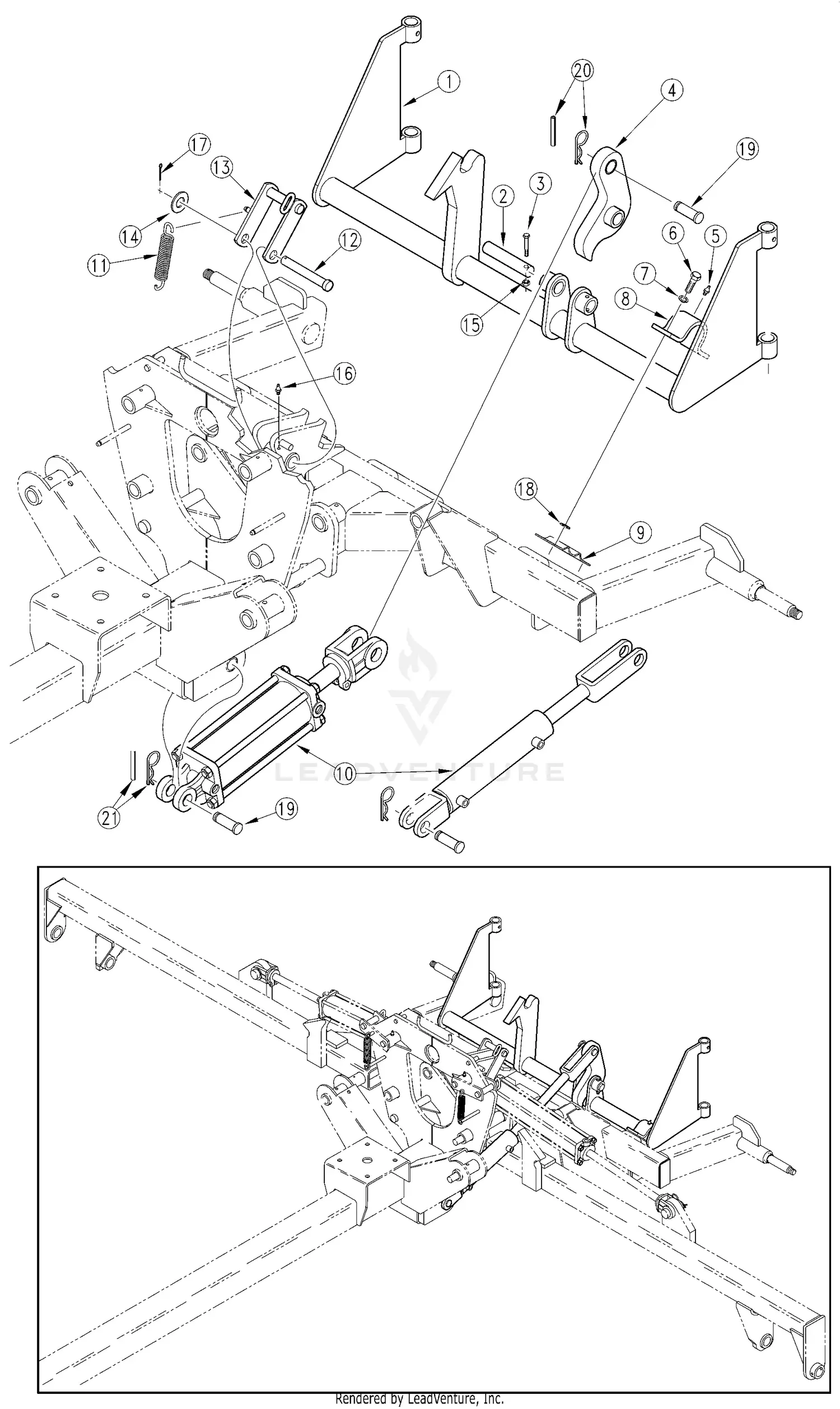 Land Pride AFM4016 & AFM40200 (S/N 147000+) Parts Diagrams