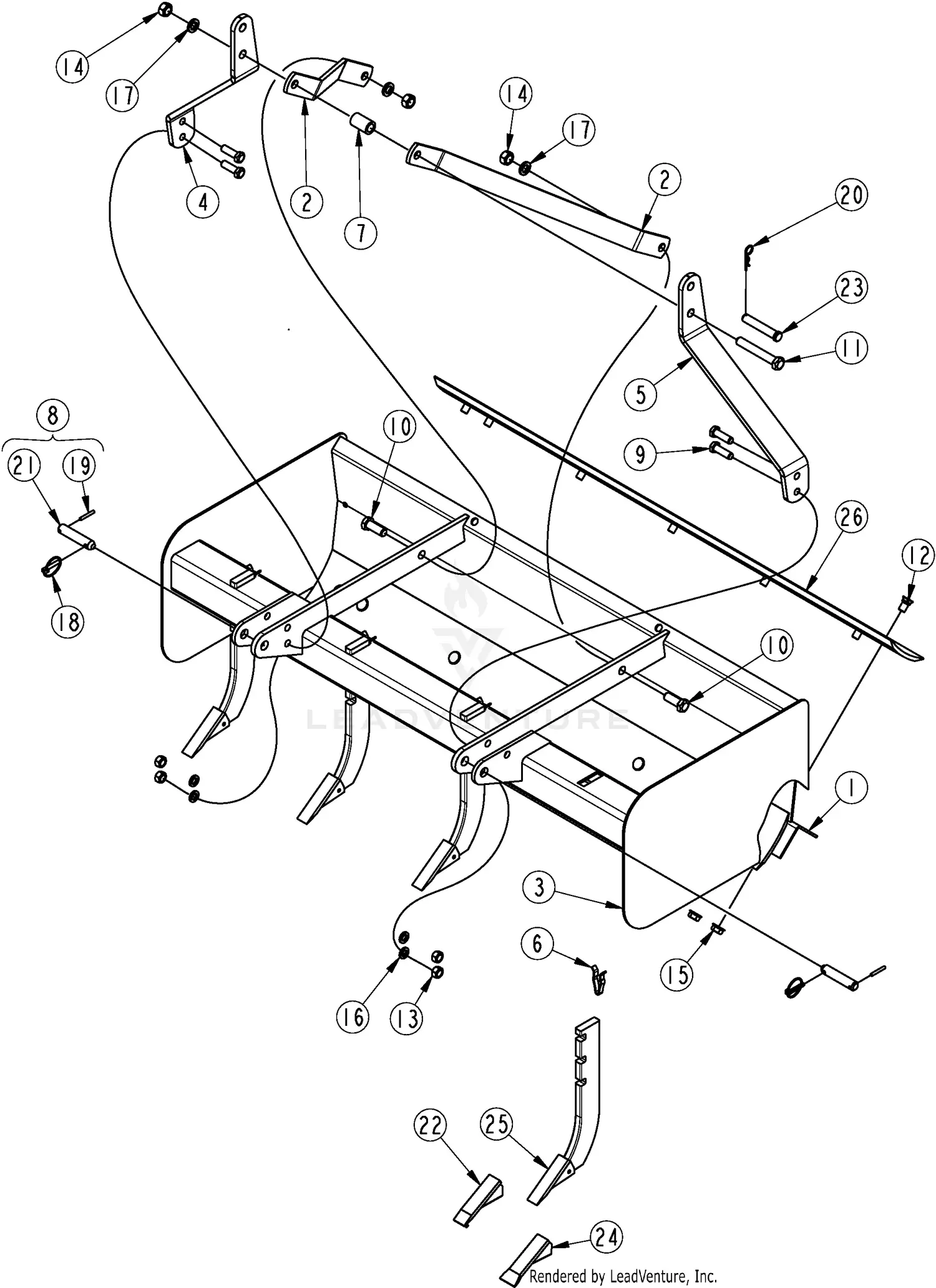 Land Pride BB1260 Parts Diagrams