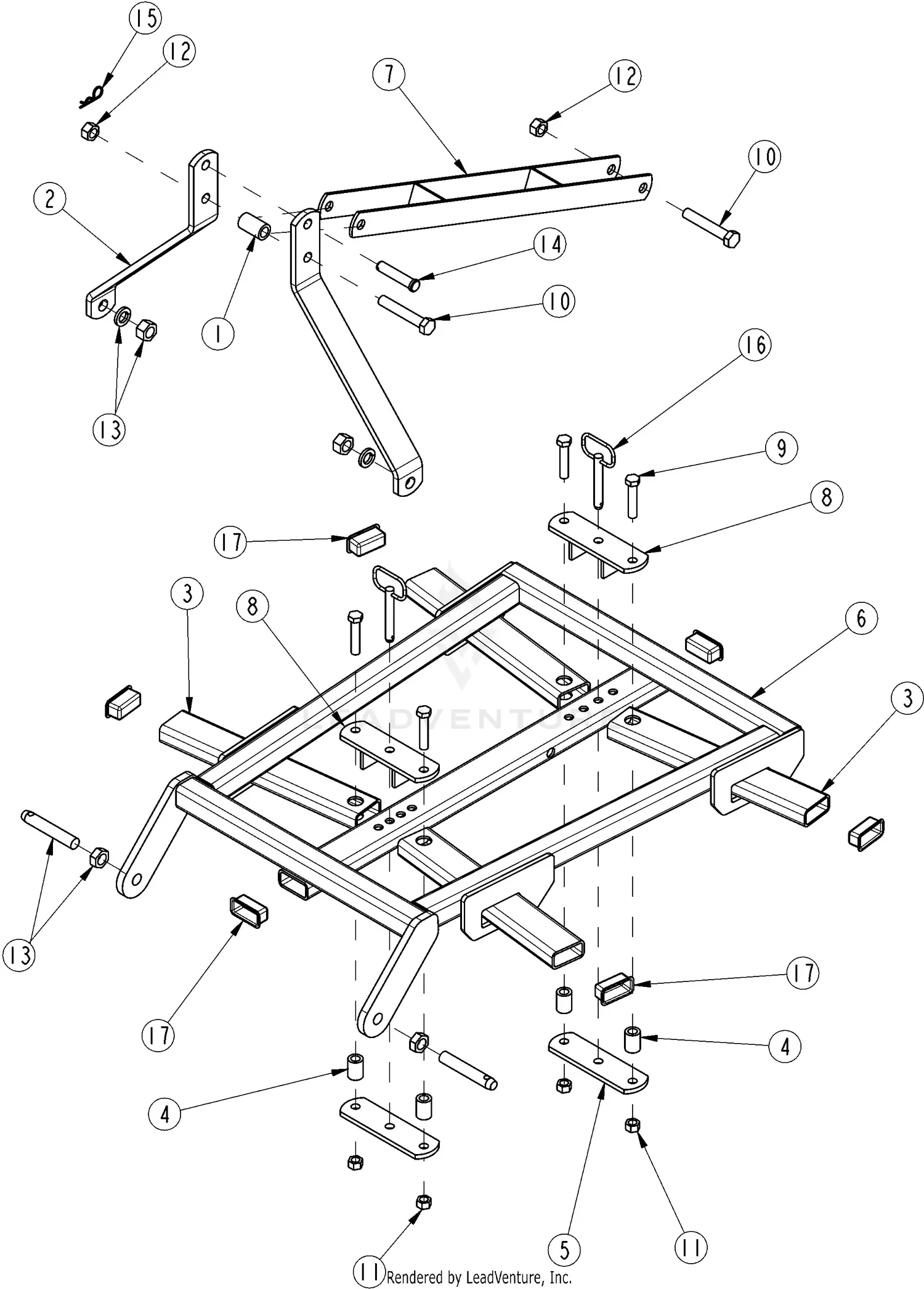 Land Pride DH1048 Parts Diagrams