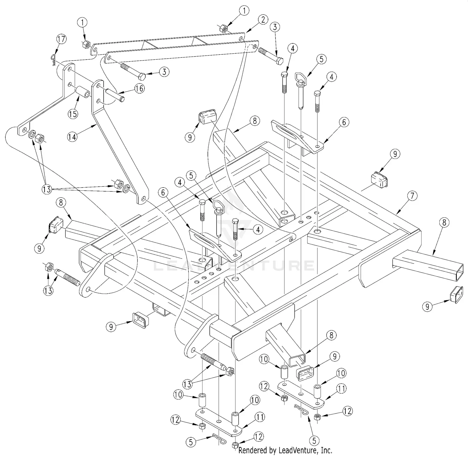 Land Pride DH1560 Parts Diagrams
