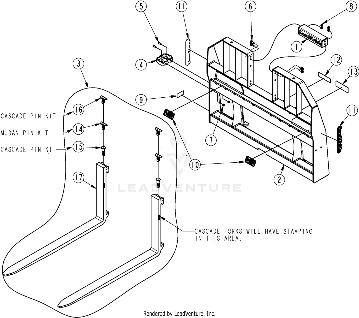 Land Pride PFL2042 Parts Diagrams