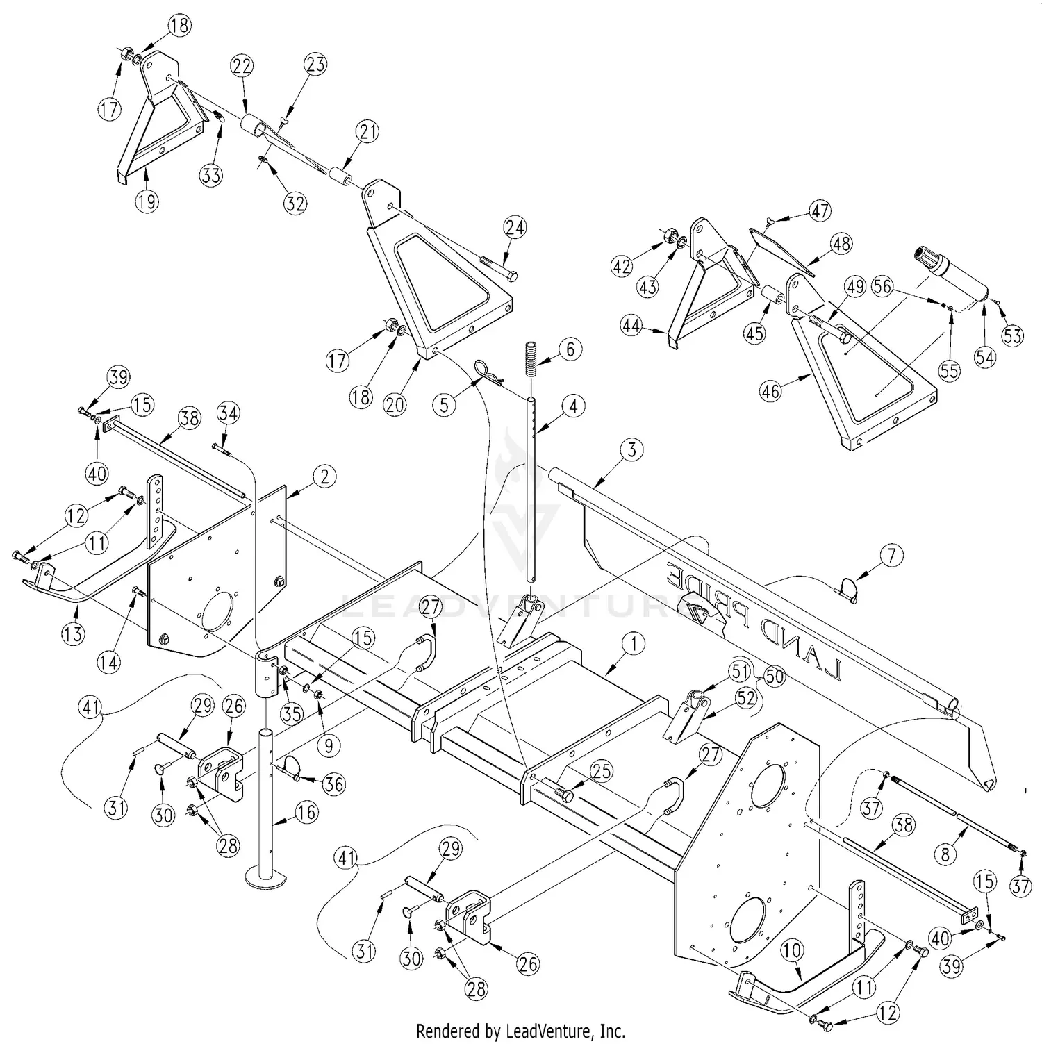 Land Pride RTA3550 Parts Diagrams