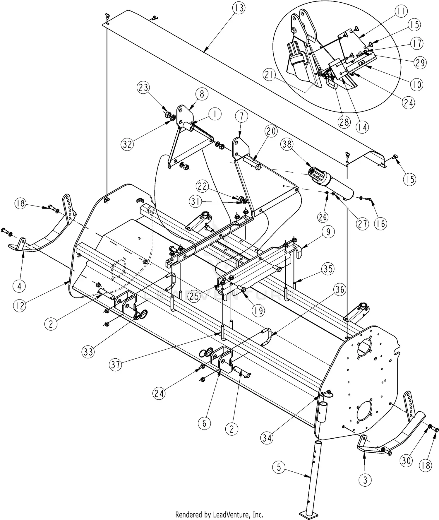 Land Pride RTR2072 Parts Diagrams