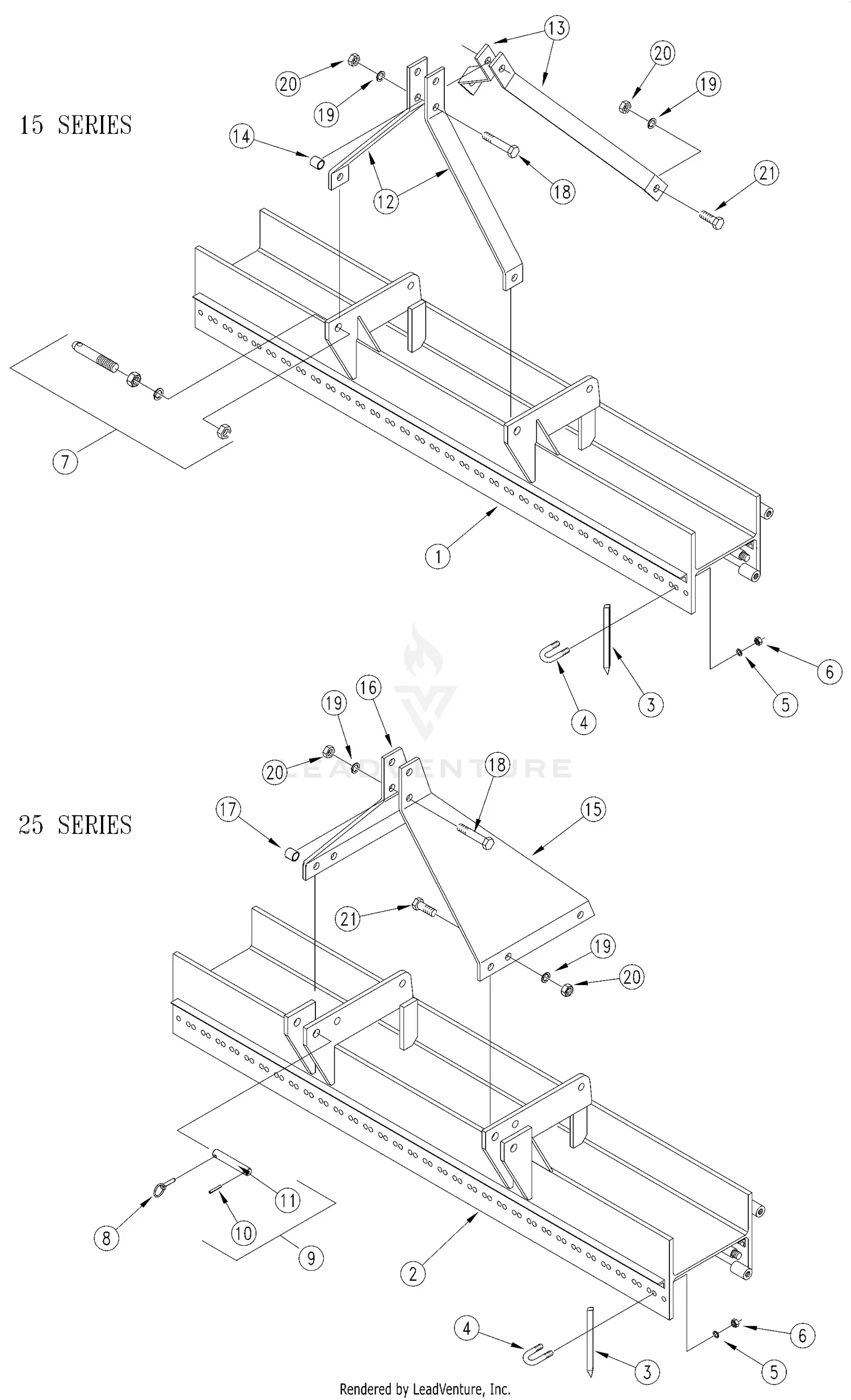 Land Pride SP1556 Parts Diagrams